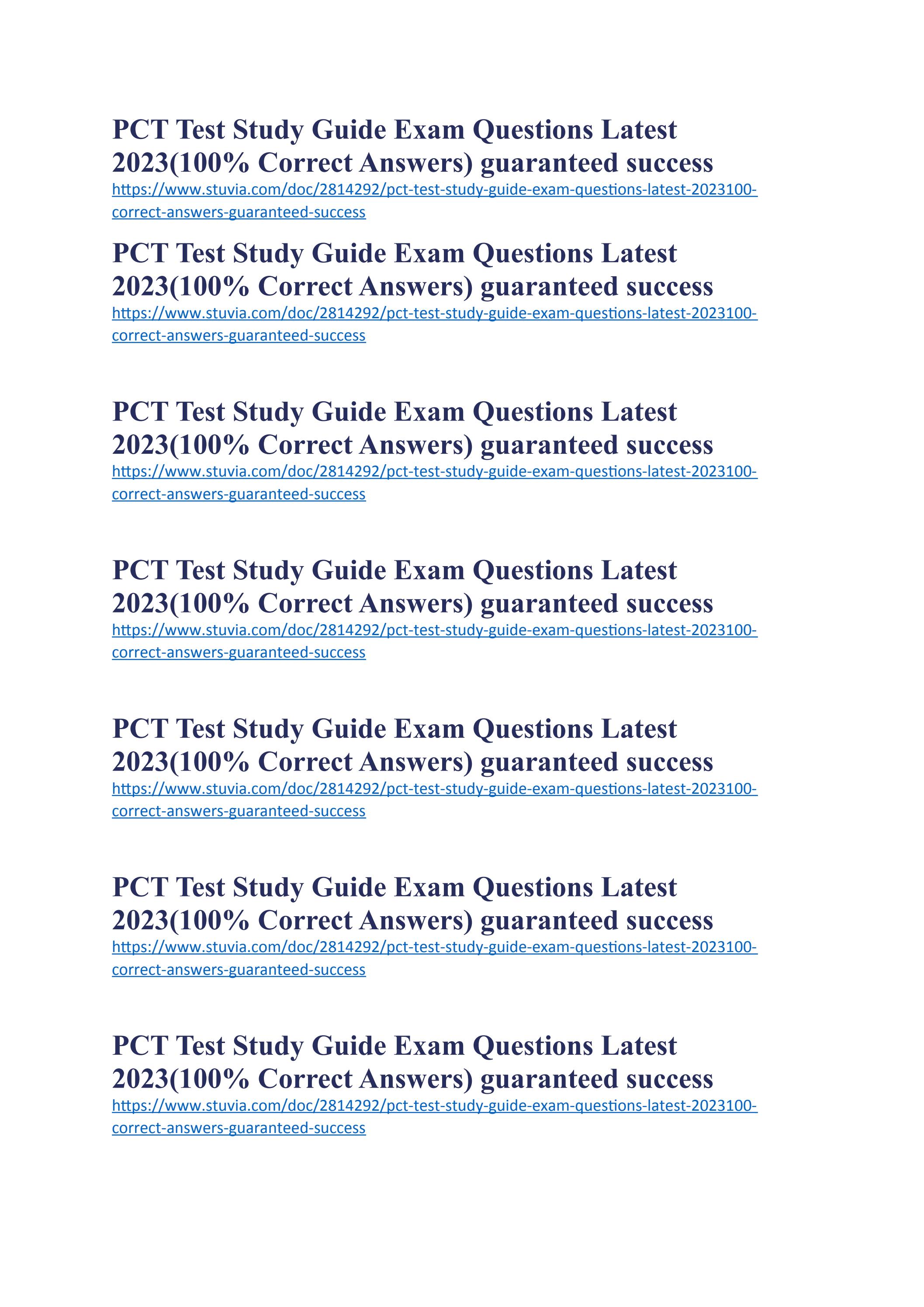 Pct Practice Test Questions And Answers Pct Practice Test Tr