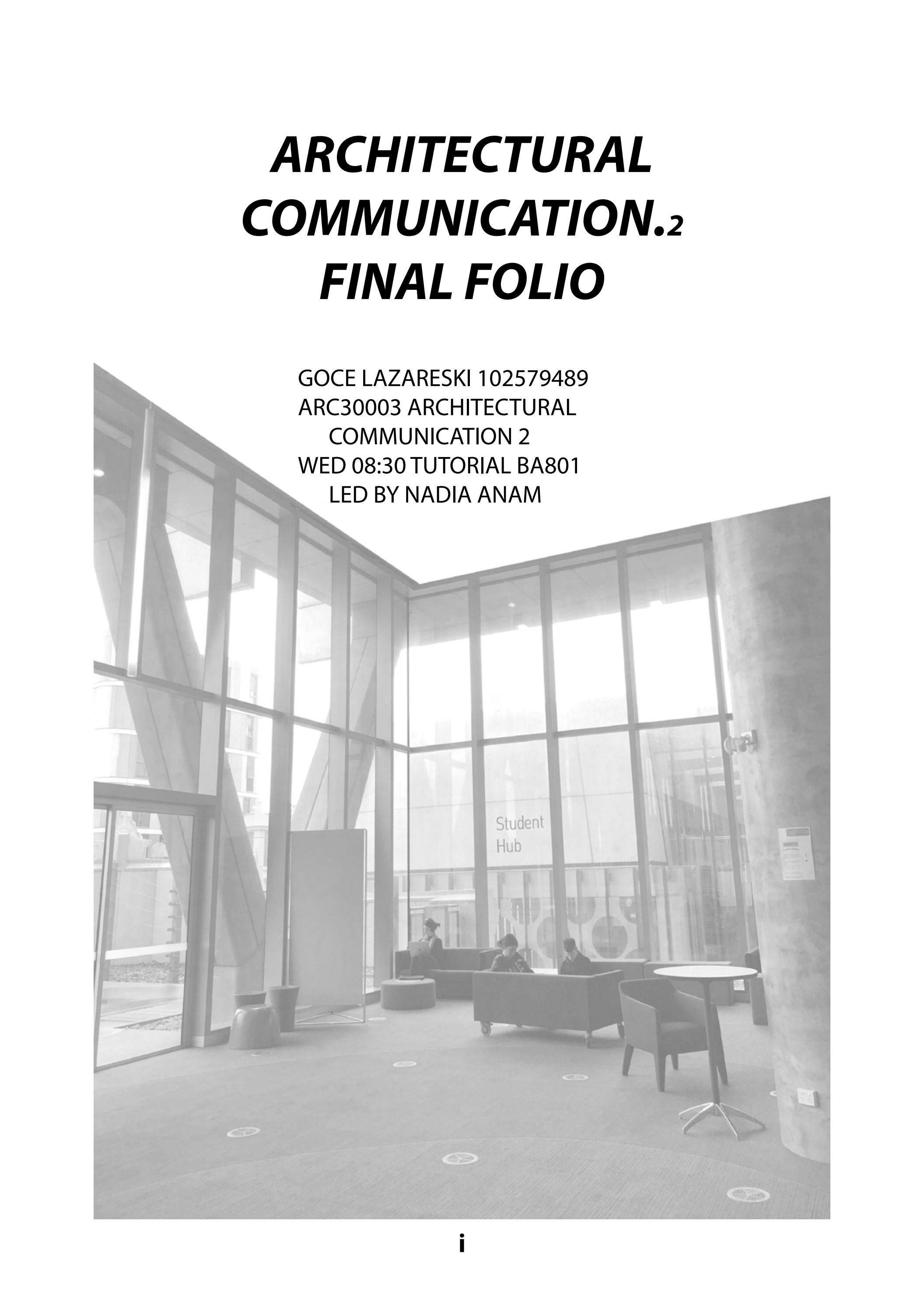 Architectural Communication 2 Final Folio by Goce Lazareski - Issuu