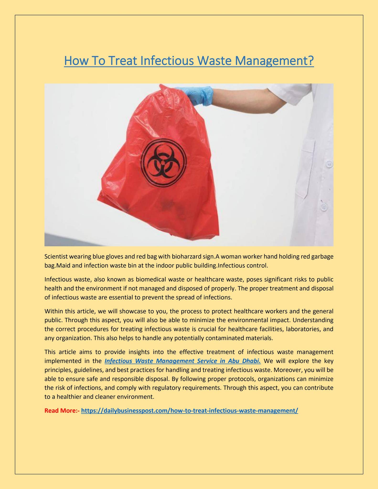 How To Treat Infectious Waste Management? by cleanco - Issuu