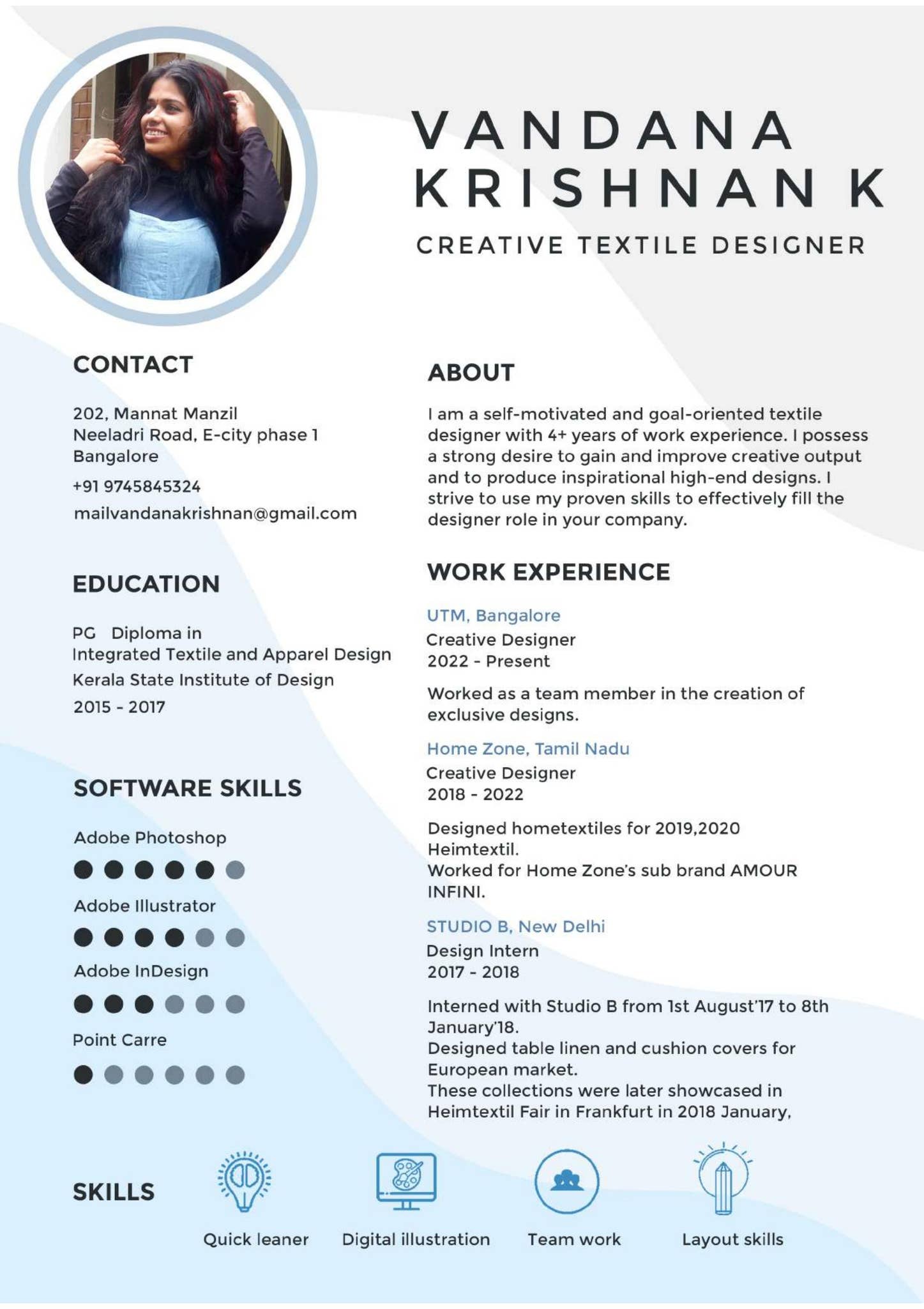 CV_Vandana Krishnan K_textile designer_4.5 yrs by vandanakrishnanVANDARTS - Issuu