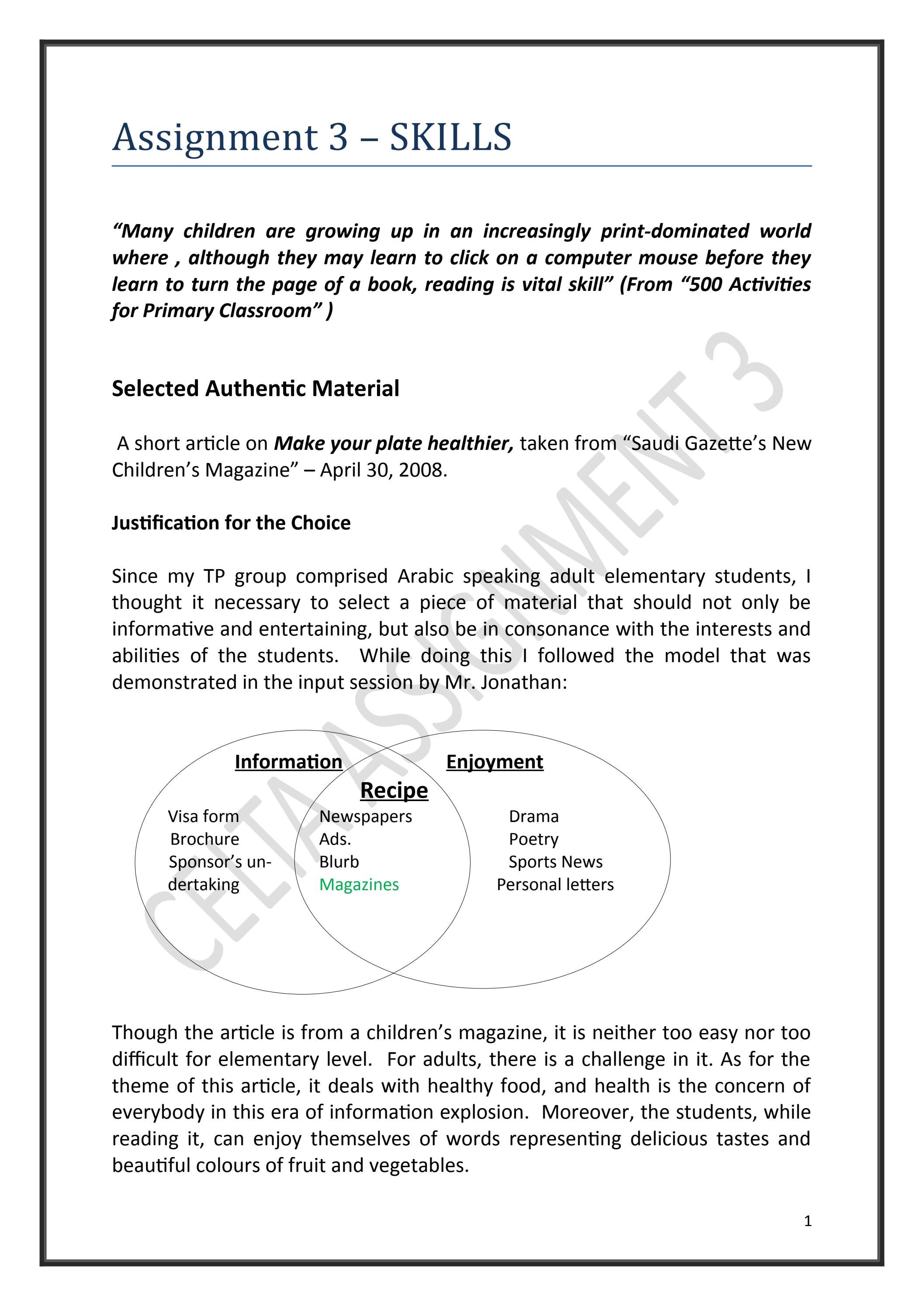 Assignment Authentic Materials by Pier Paolo Roncoroni Romero - Issuu