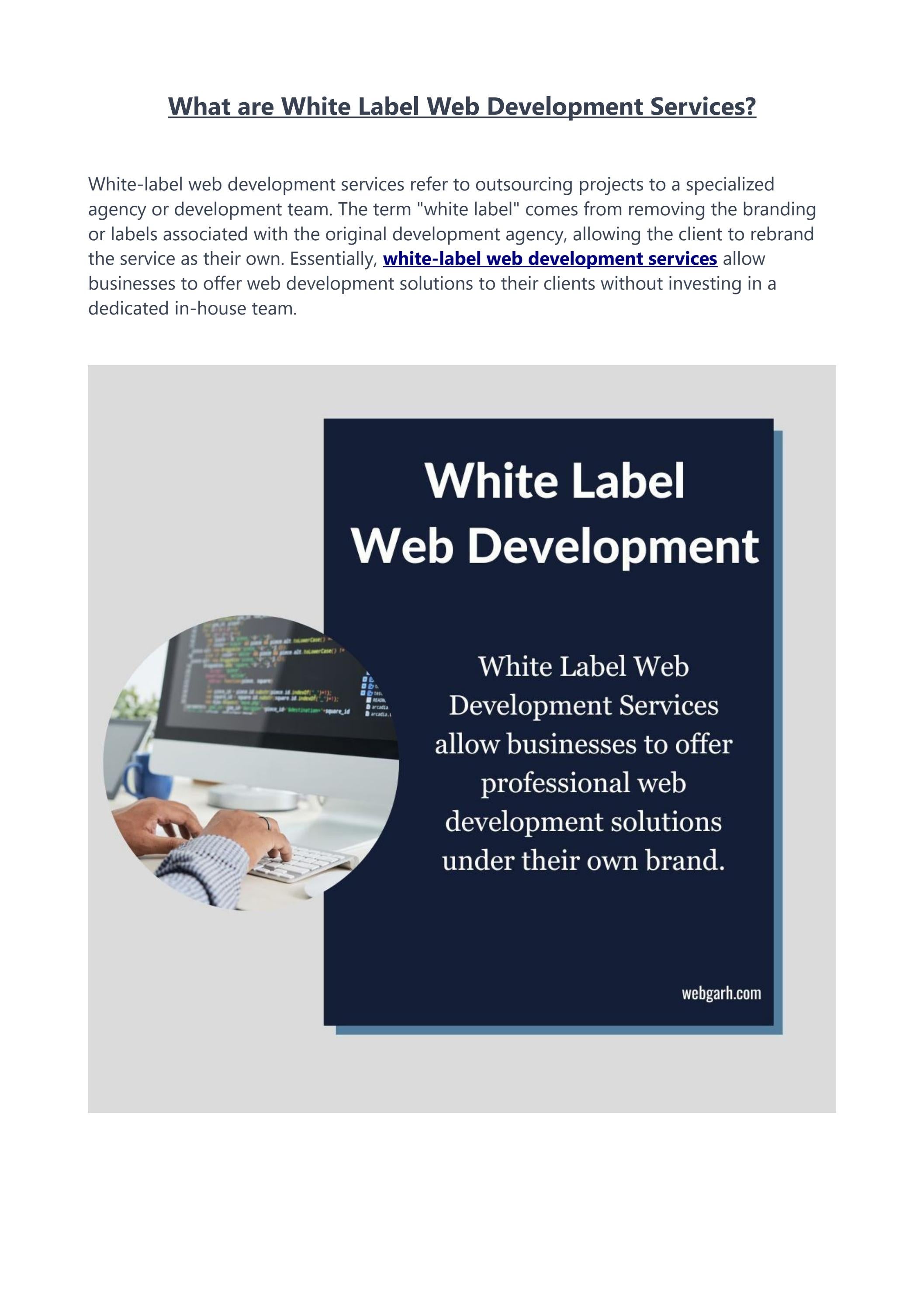 What are White Label Web Development Services? by WebGarh Solutions ... What are White Label Web Development Services? by WebGarh Solutions ...