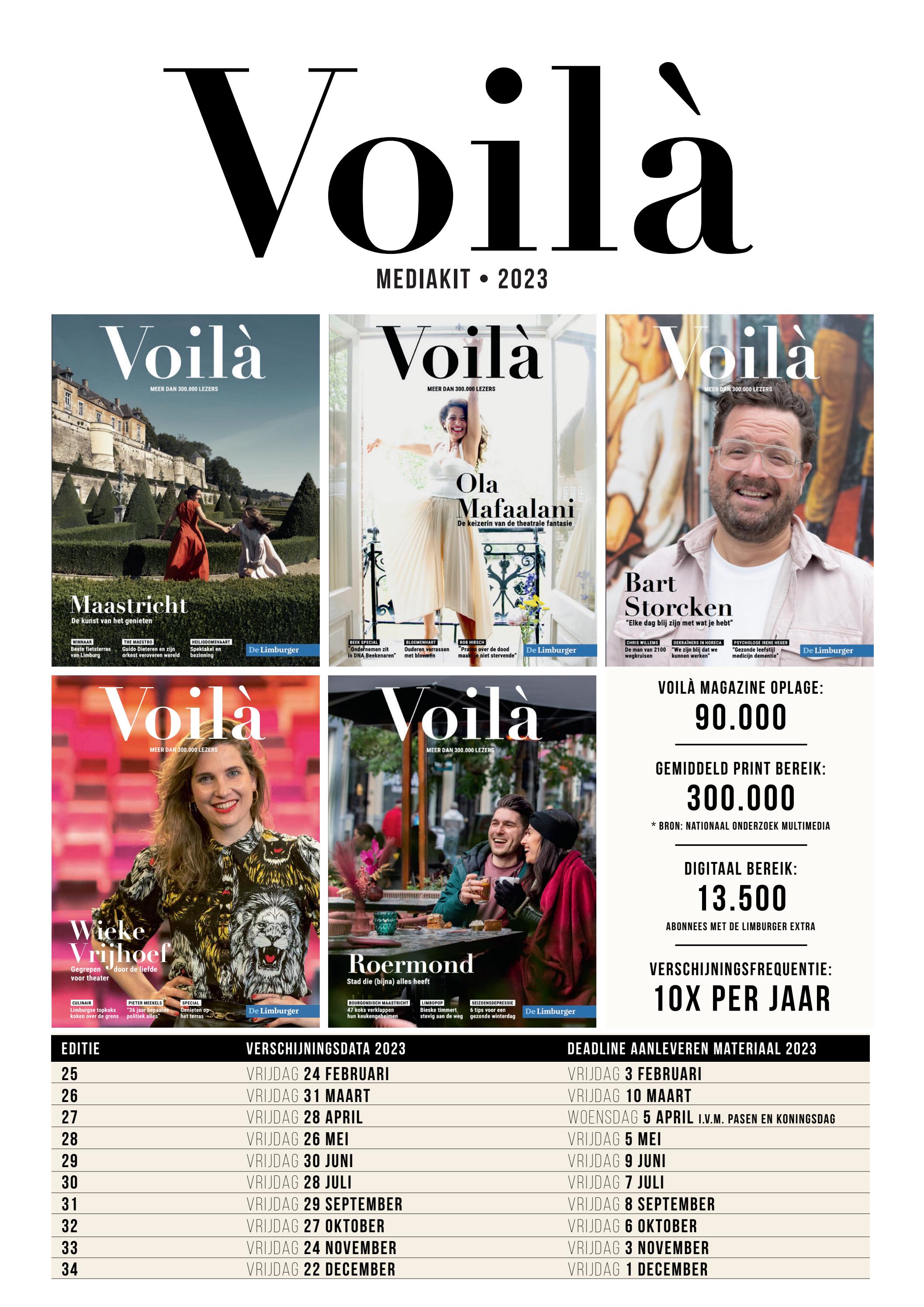 Voila Magazine | Maandblad van De Limburger | Mediakit 2023 by ...