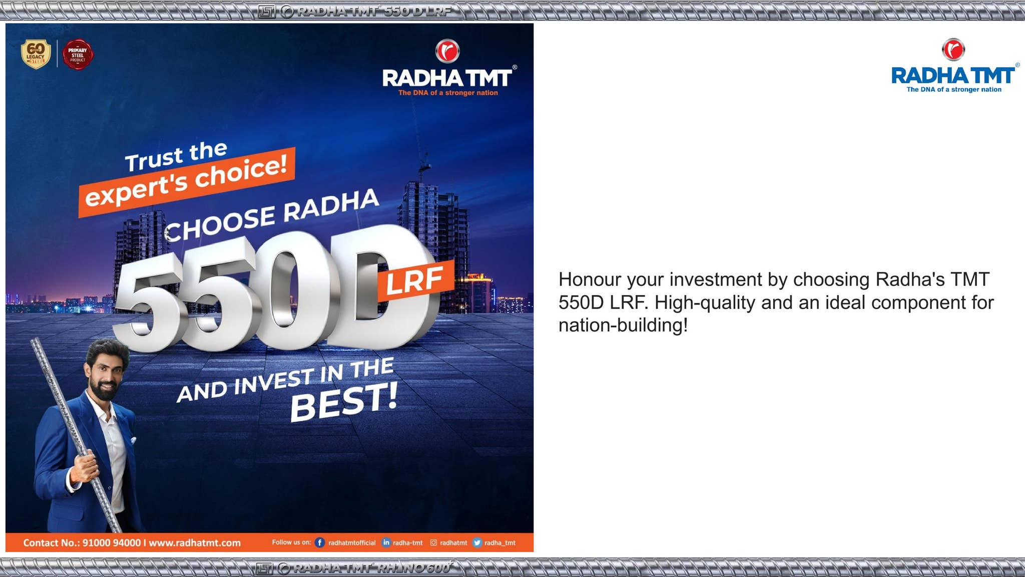 Radha's TMT 550 D LRF - Radha TMT by Radha TMT - Issuu