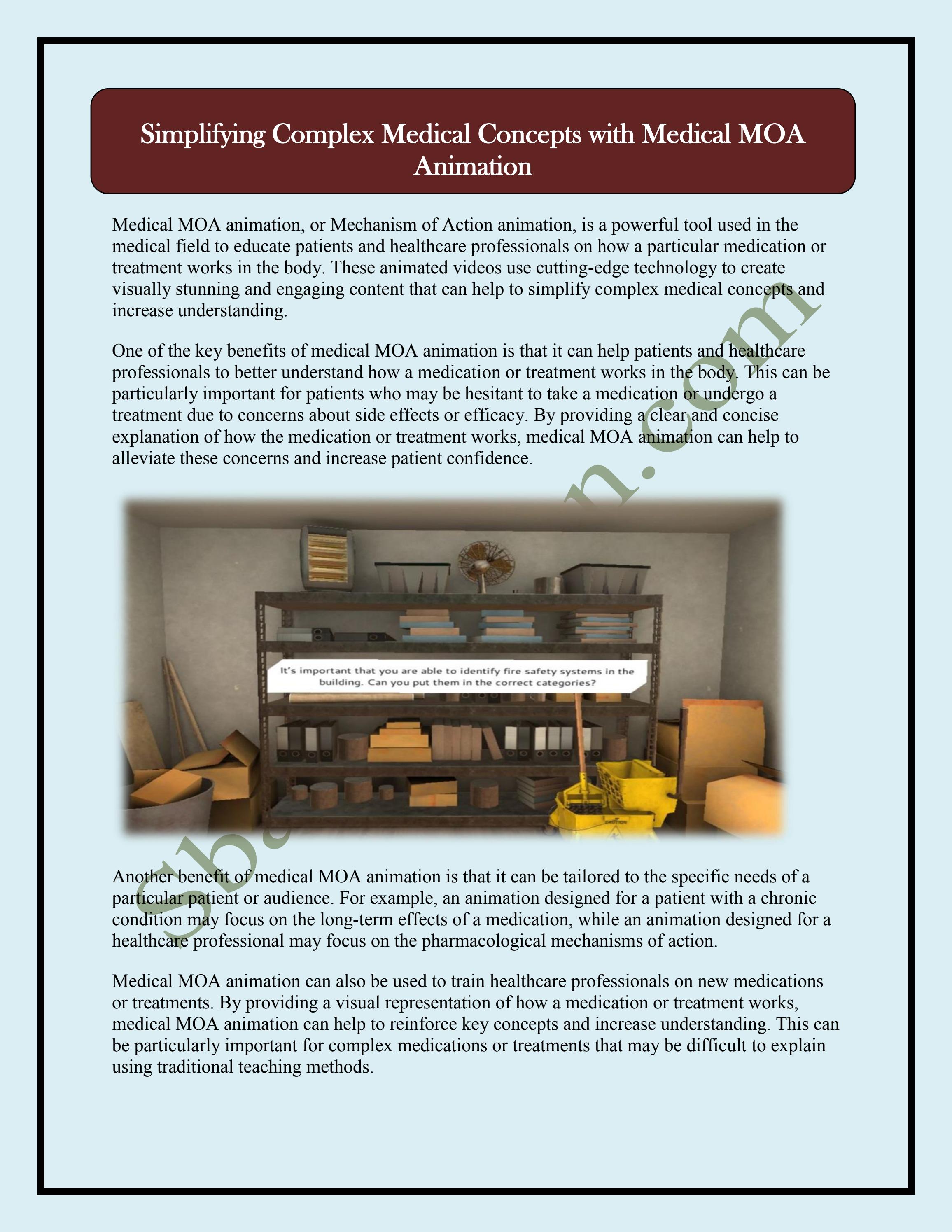 Simplifying Complex Medical Concepts with Medical MOA Animation by ...