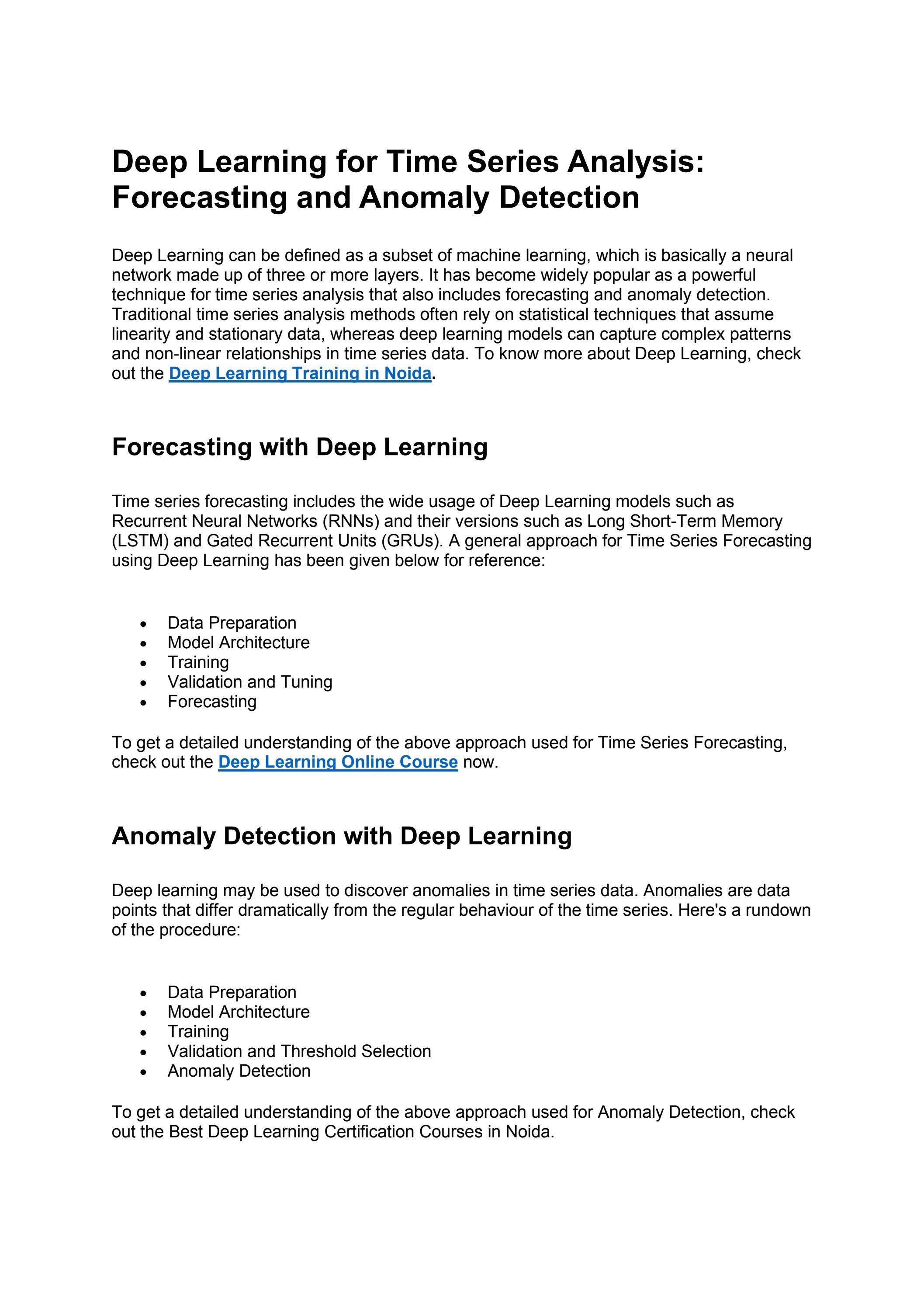 Deep Learning For Time Series Analysis Forecasting And Anomaly Detection By Data Analytics Issuu 