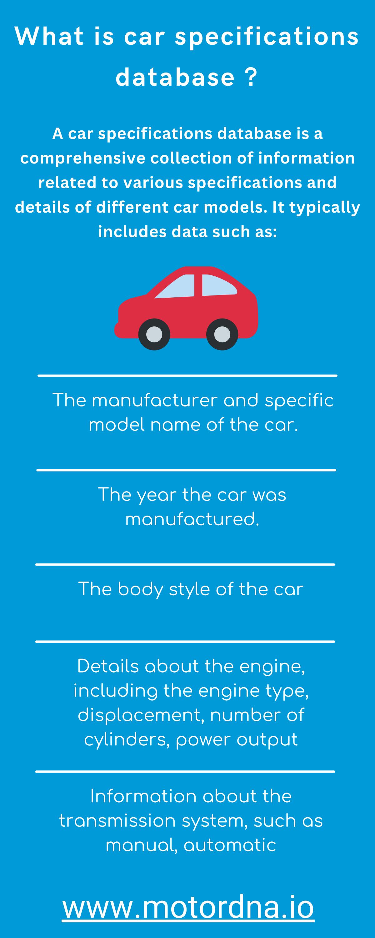 What is car specifications database ? by MotorDNA08 - Issuu