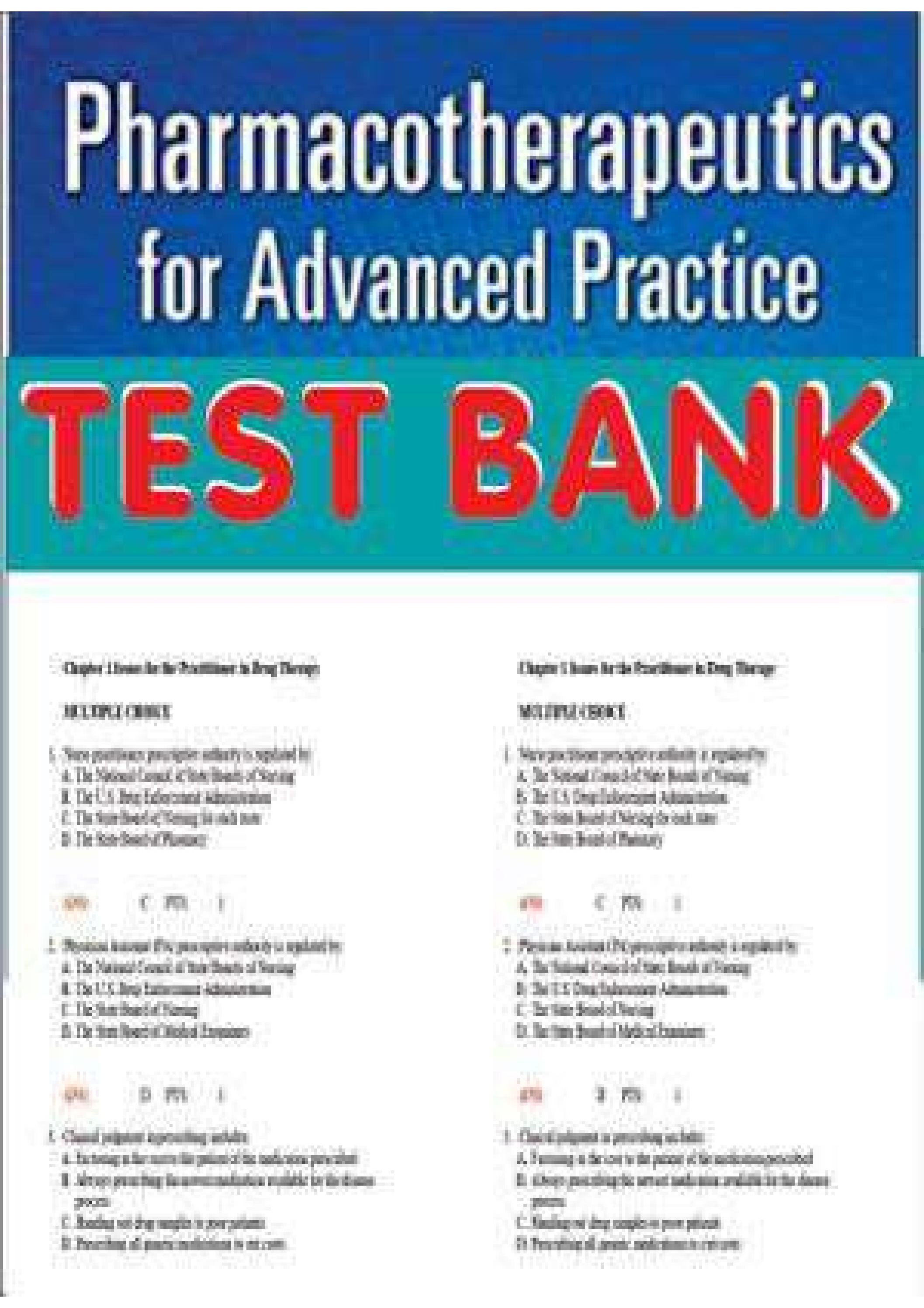 TEST BANK for Pharmacotherapeutics for Advanced Practice 4 Ed By Thomas ...