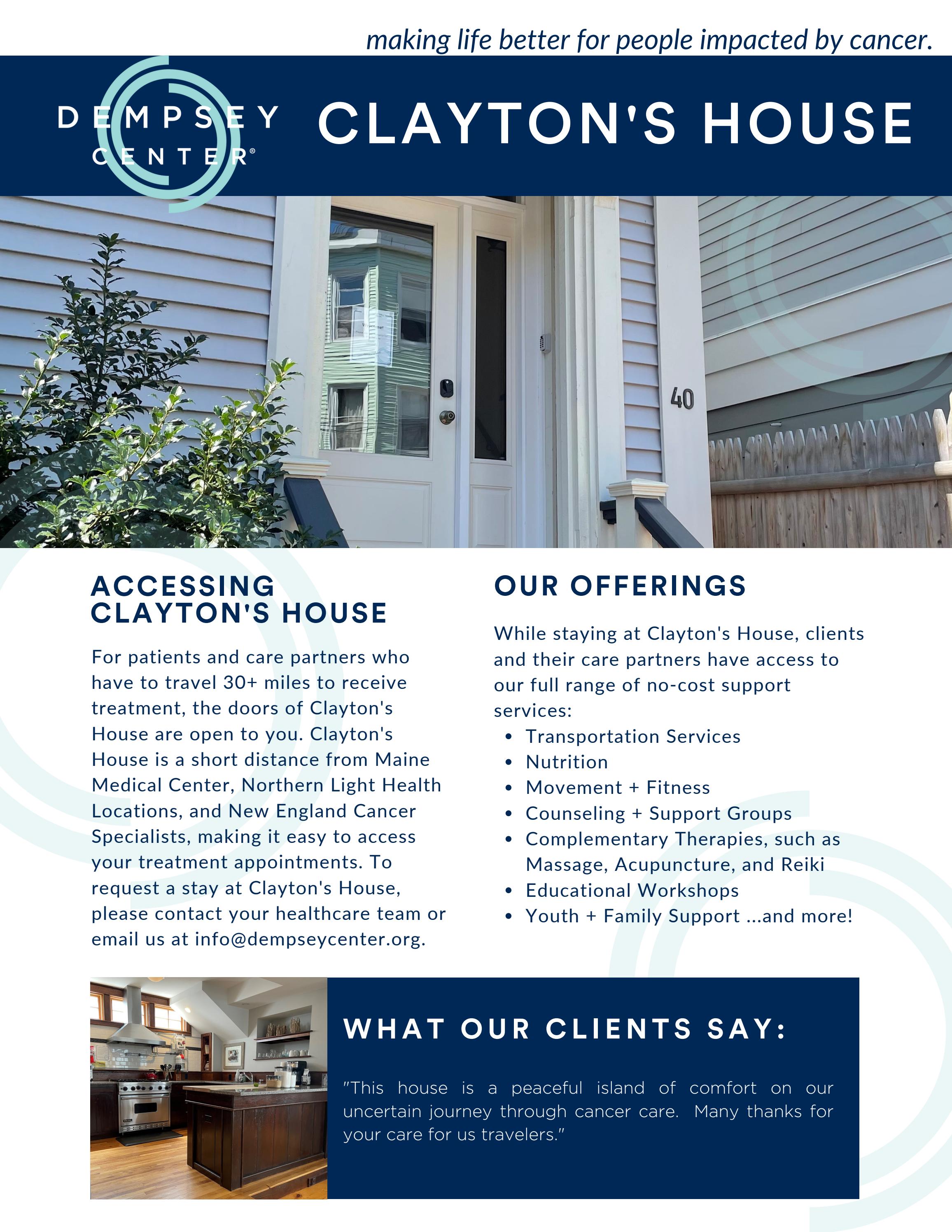 Clayton's House Overview by Dempsey Center - Issuu