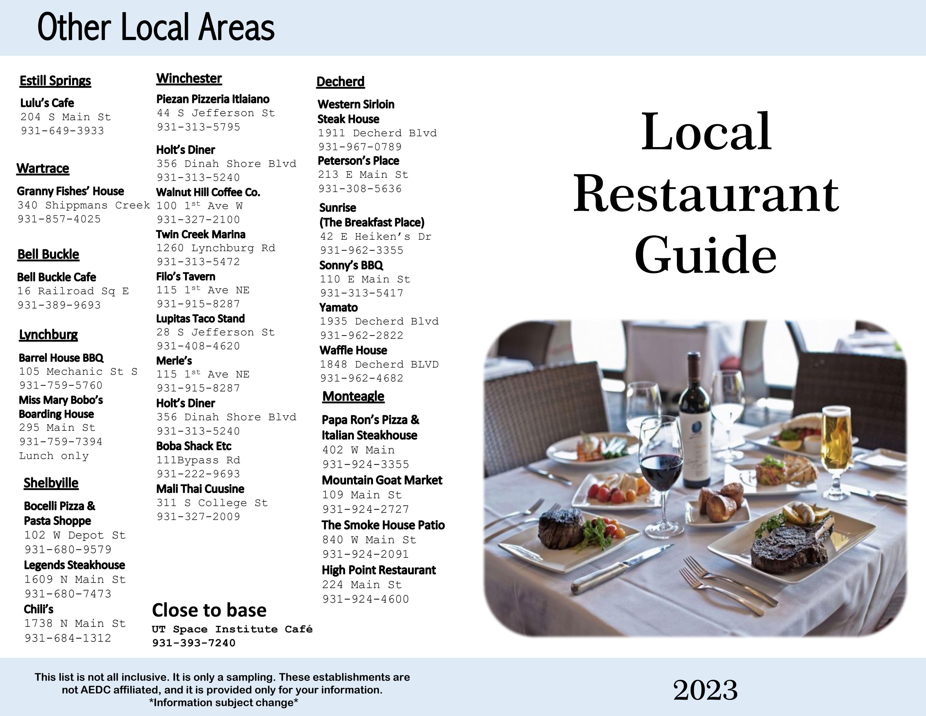 Local Restaurant Guide by ArnoldServices - Issuu