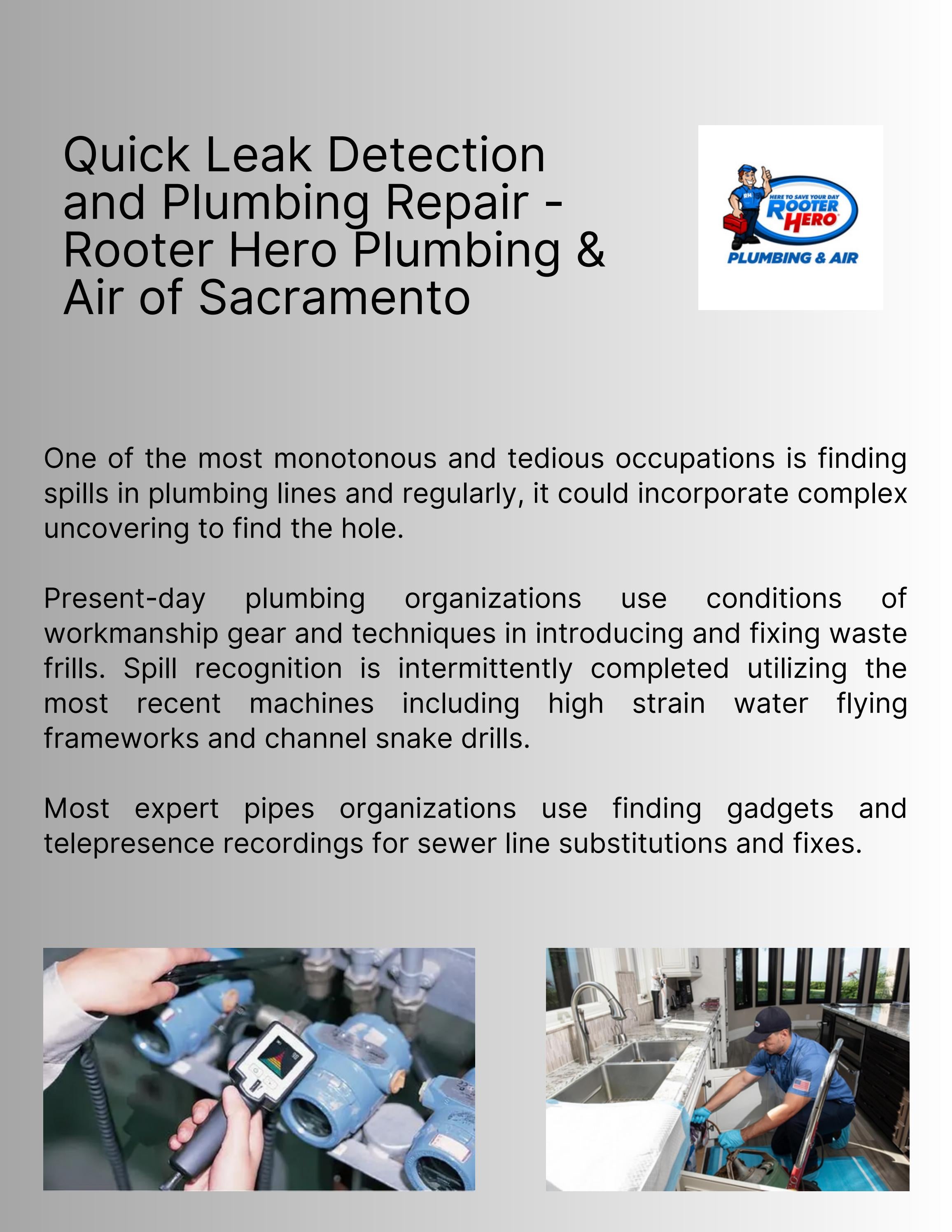 Quick Leak Detection and Plumbing Repair - Rooter Hero Plumbing & Air ...
