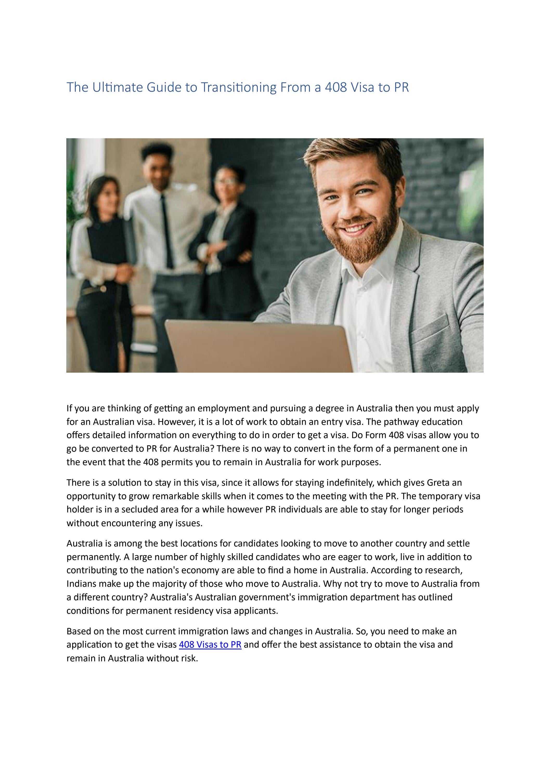 The Ultimate Guide To Transitioning From A 408 Visa To PR By the-ultimate-guide-to-transitioning-from-a-408-visa-to-pr-by