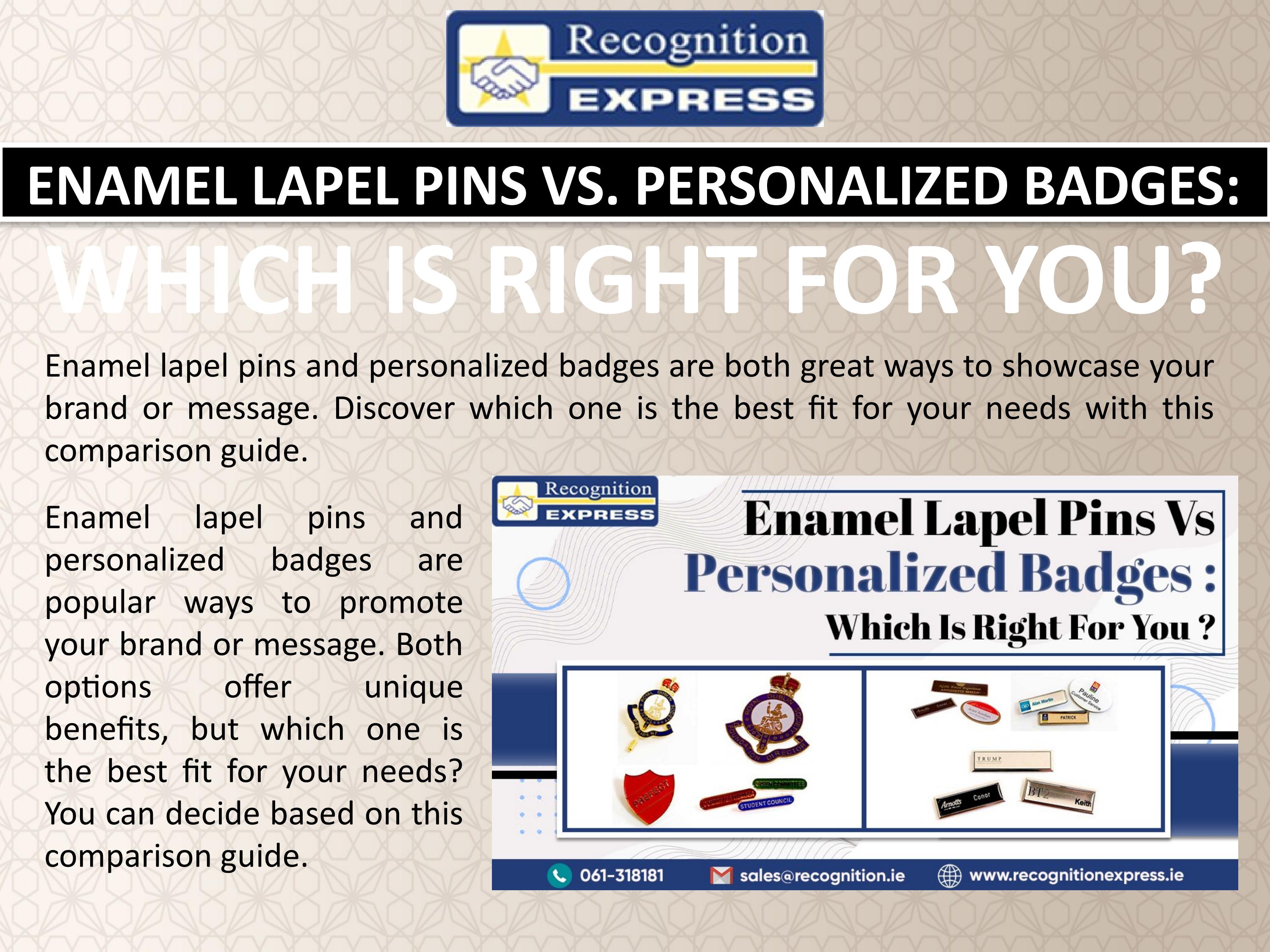 Enamel Lapel Pins Vs. Personalized Badges: Which Is Right For You? by ...