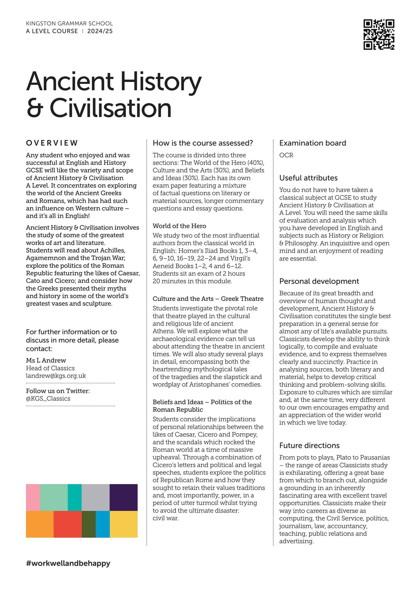 Sixth Form Prospectus for 2024 entry by Kingston Grammar School - Issuu