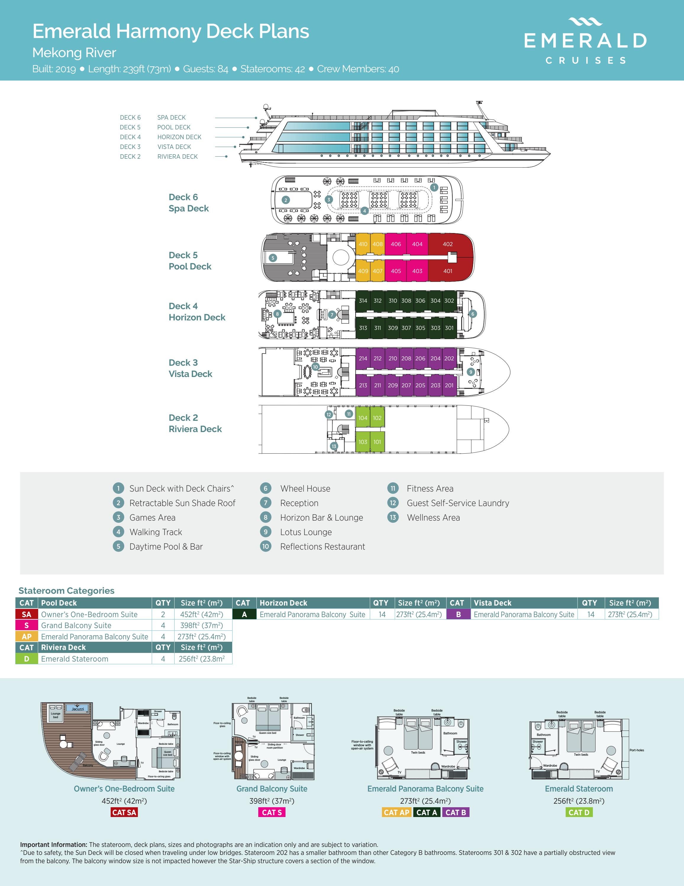 Emerald Deck Plans - Harmony by Scenic & Emerald Cruises US - Issuu
