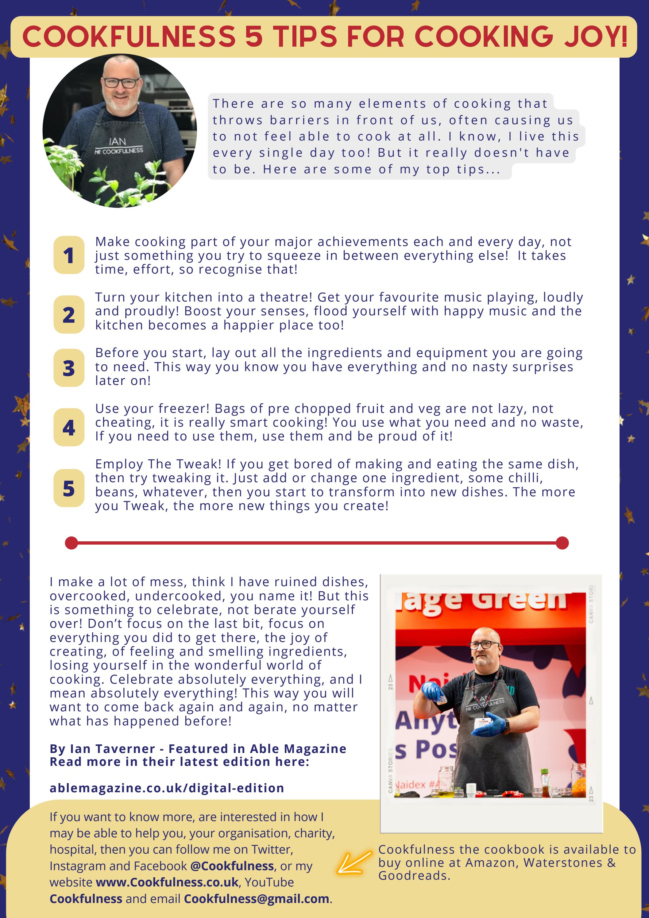 Cookfulness 5 Tips For Cooking Joy! by enviroroarb2b - Issuu