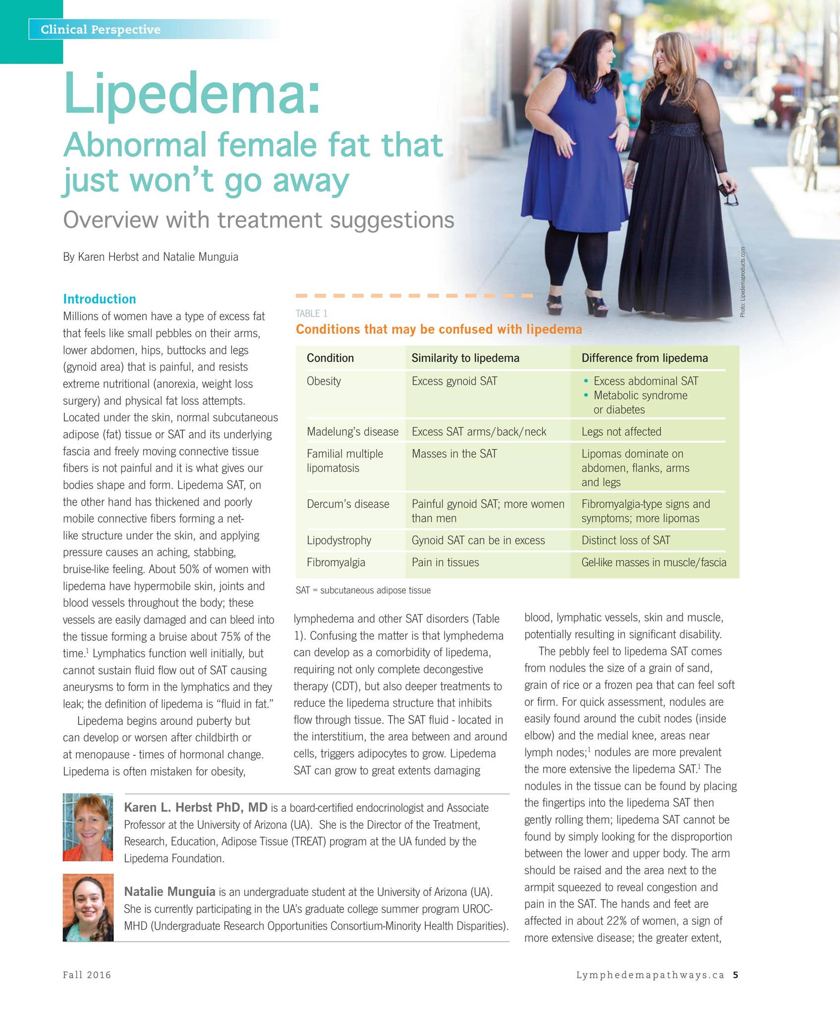 Lipedema: abnormal female fat that just won't go away. K. Herbst., N ...