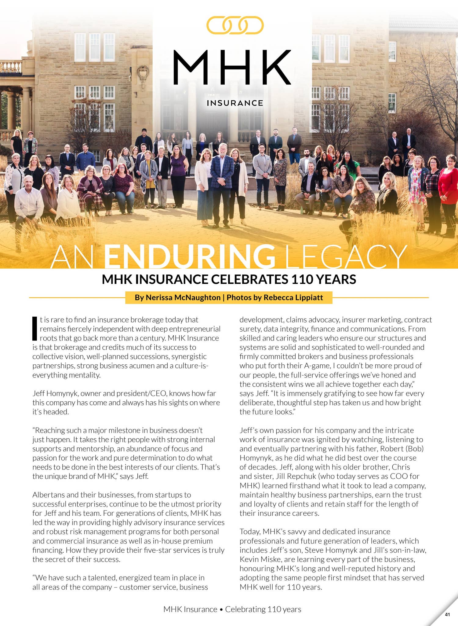 MHK Insurance - Celebrating 110 years by Business in Edmonton Magazine ...