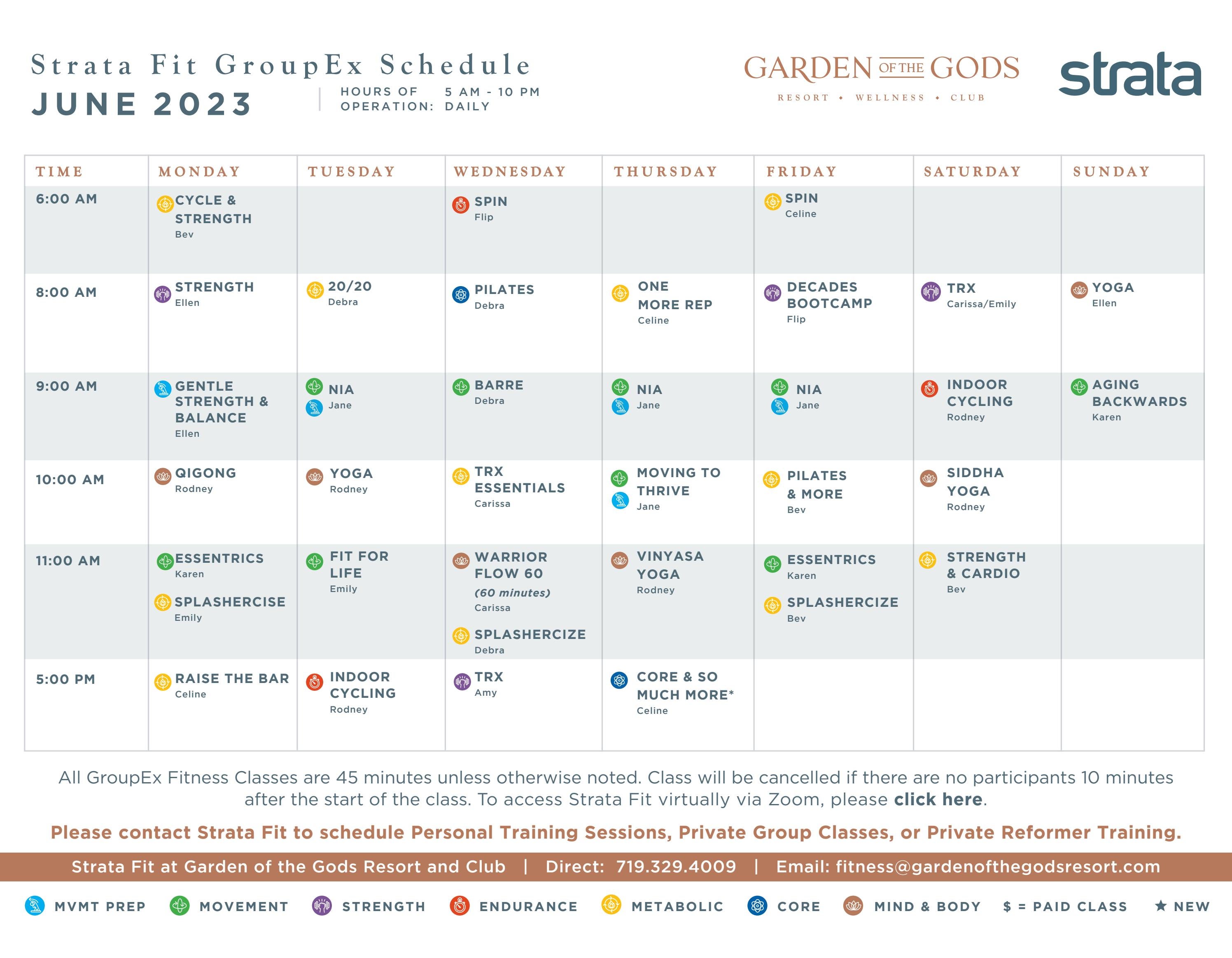 June Group Fitness Calendar by gardenofthegodsresortandclub - Issuu