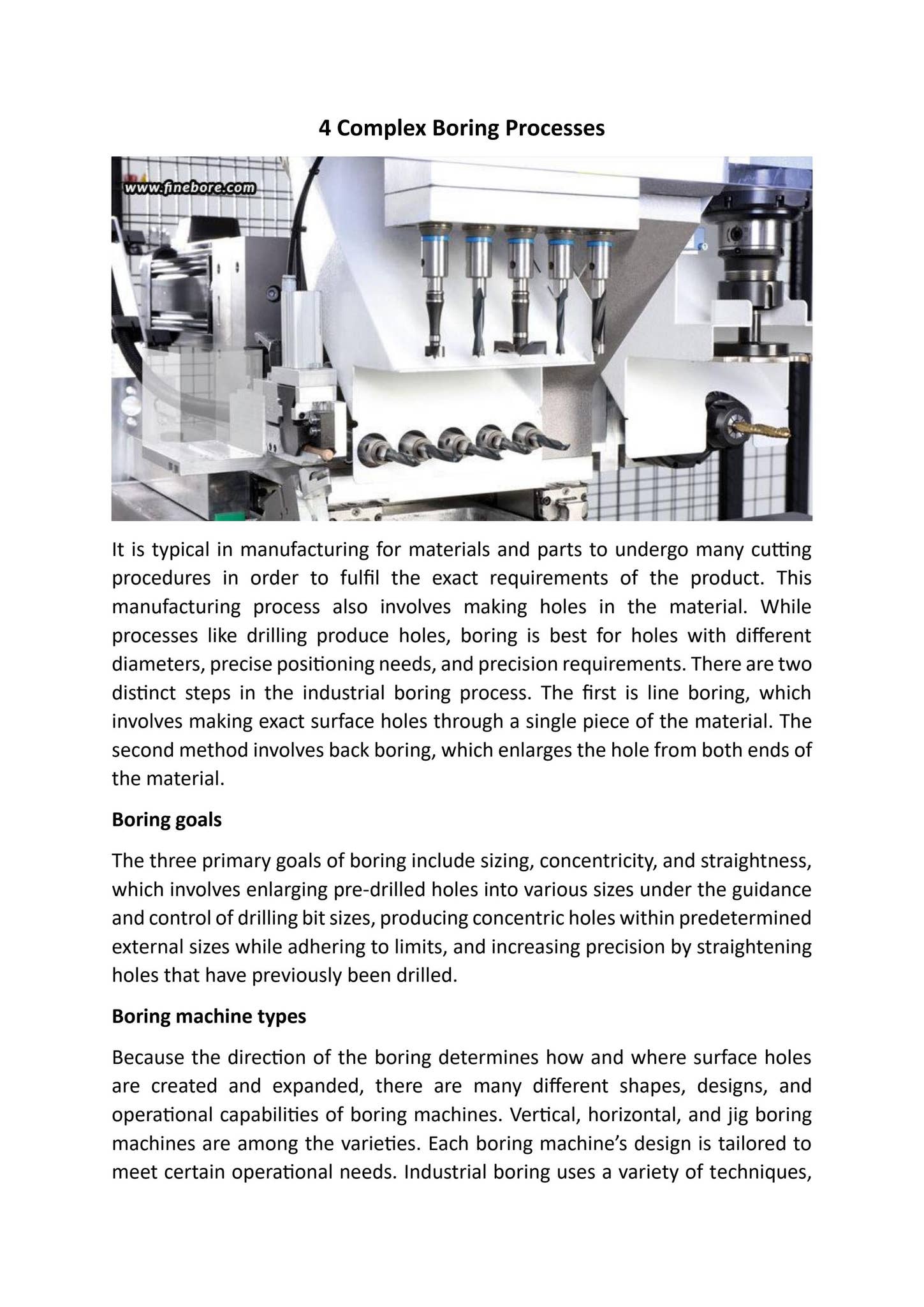 4 Complex Boring Processes by finetechtoolings - Issuu