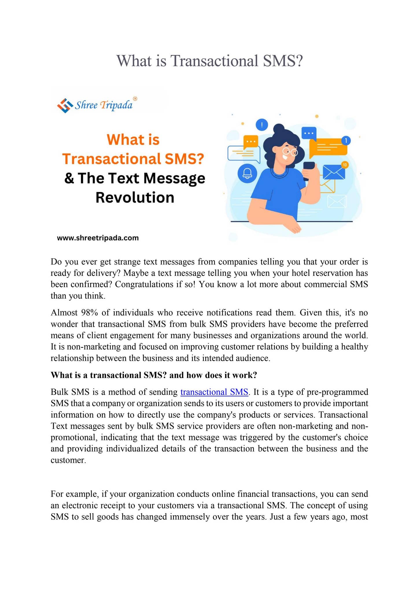 What is Transactional SMS? And The Text Message Revolution by Shree ...