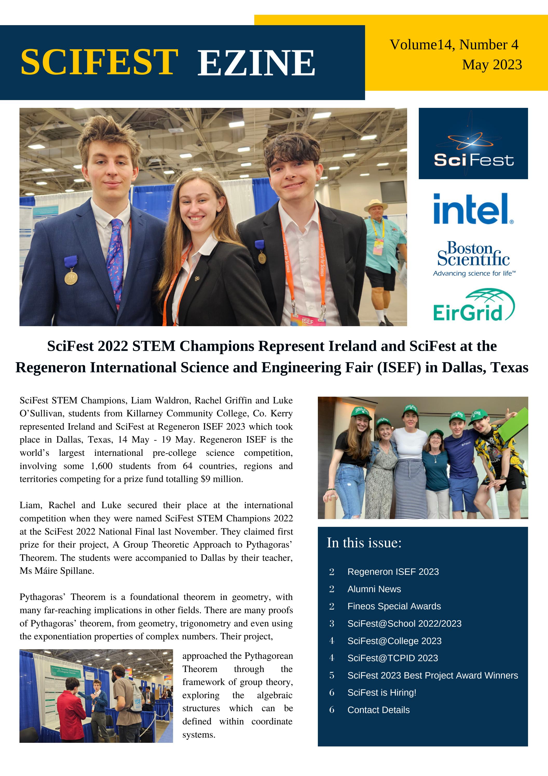 SciFest Ezine, Volume 14, Number 4, May 2023 by SciFest Ireland - Issuu
