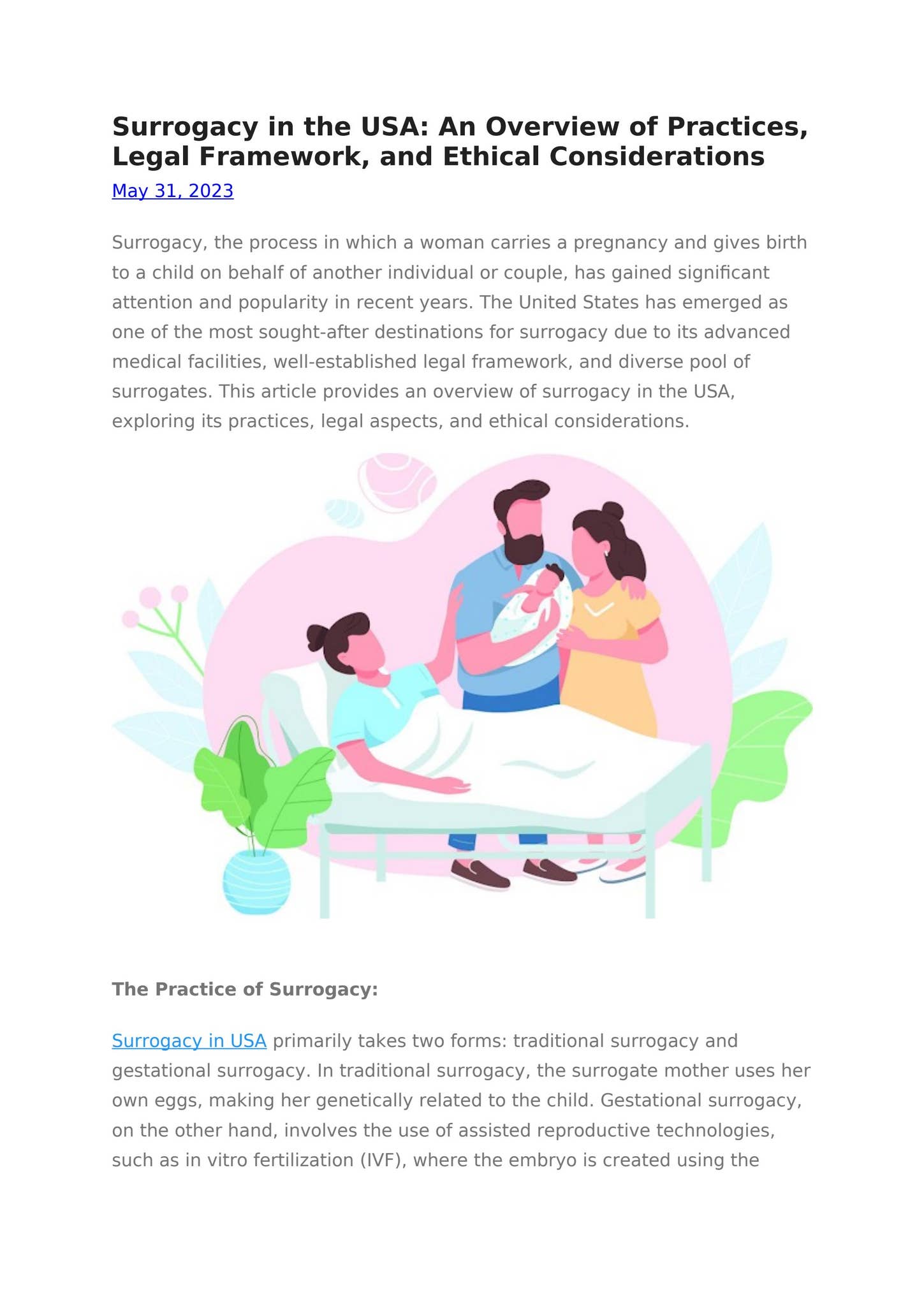 Surrogacy in the USA: An Overview of Practices, Legal Framework, and ...