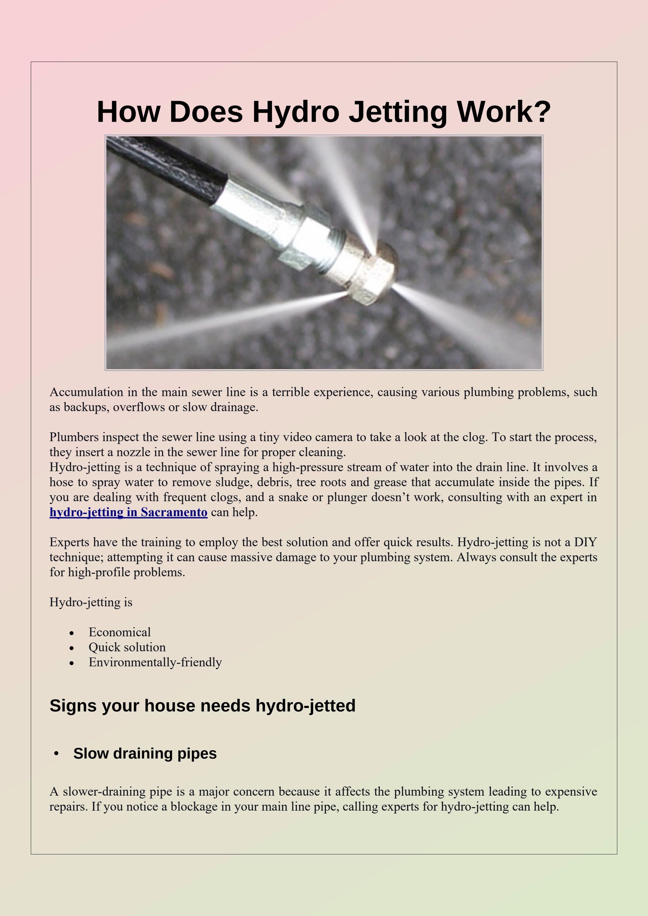 Why is Hydro-jetting Used? by Advanced Septic Service LLC - Issuu