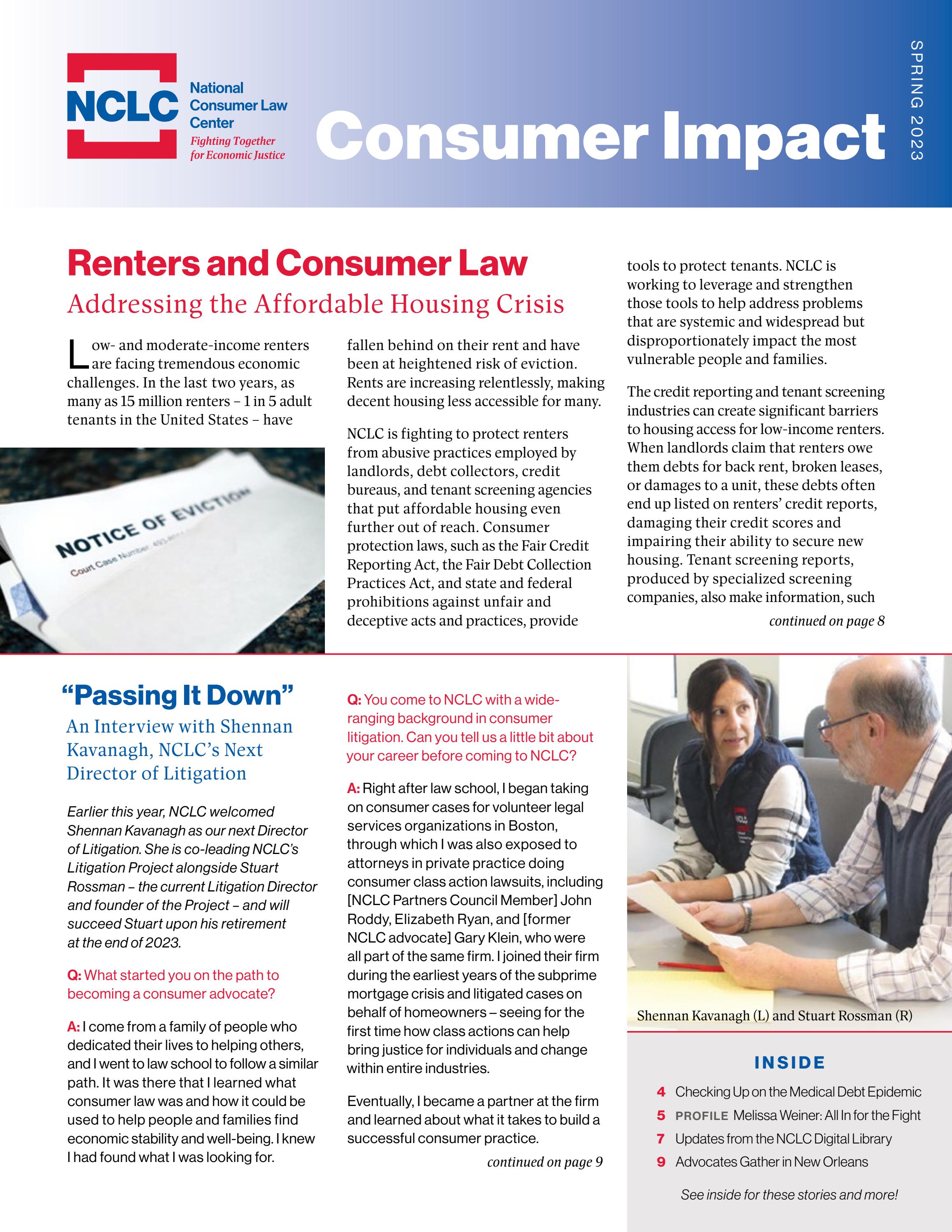 Consumer Impact, Spring 2023 by National Consumer Law Center - Issuu