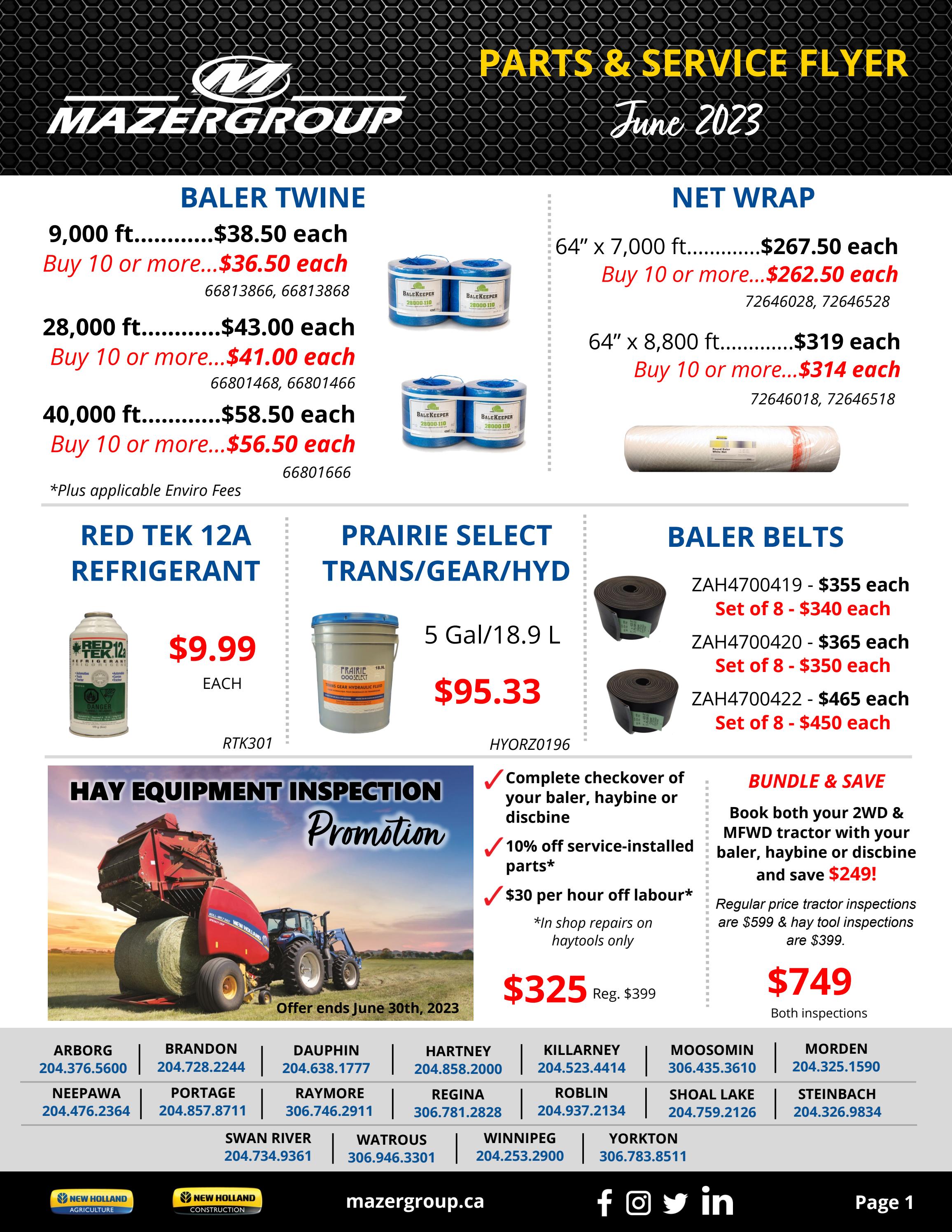 June 2023 Parts & Service Flyer by Mazergroup - Issuu