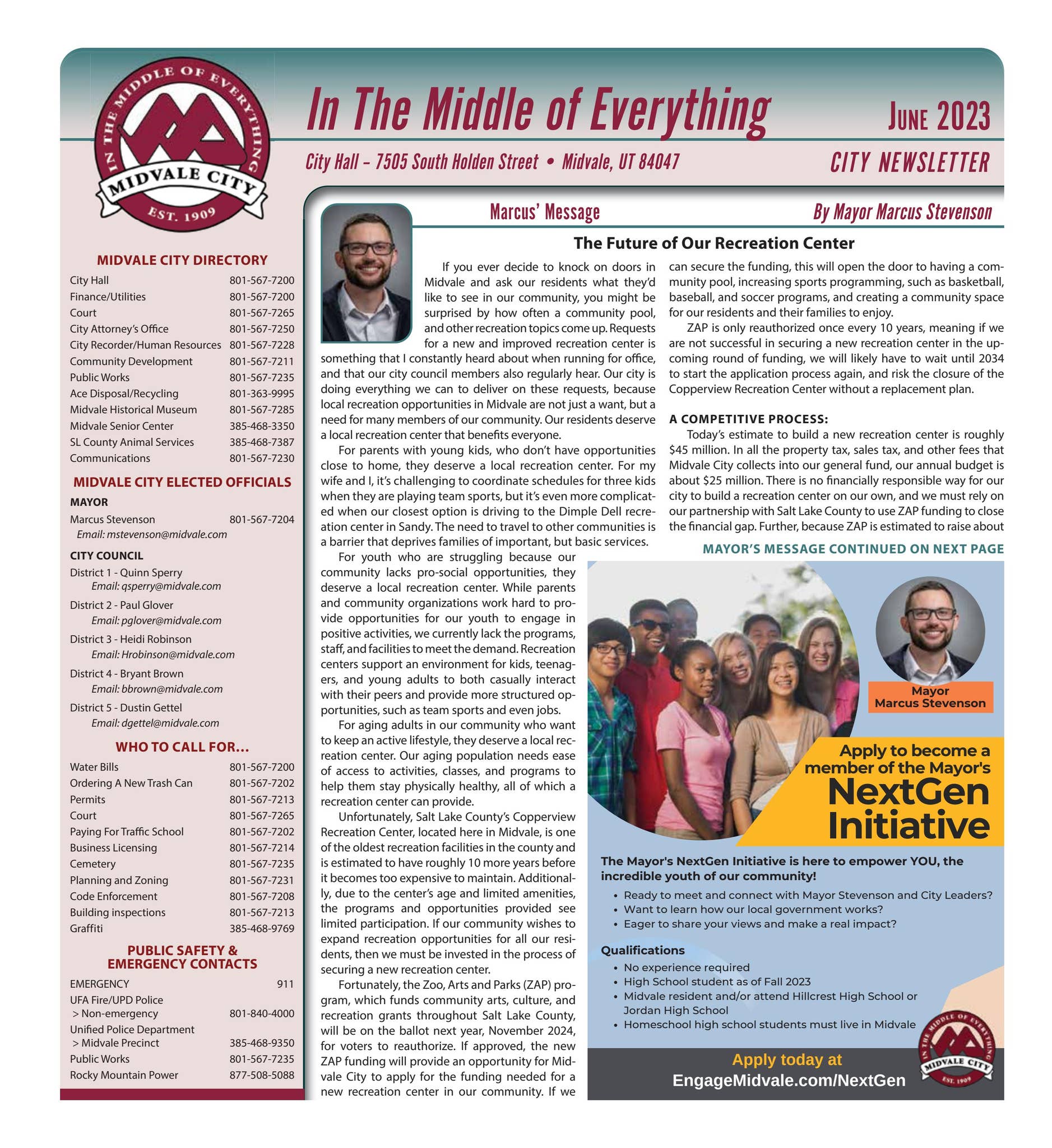 Midvale City Newsletter | June 2023 by The City Journals - Issuu