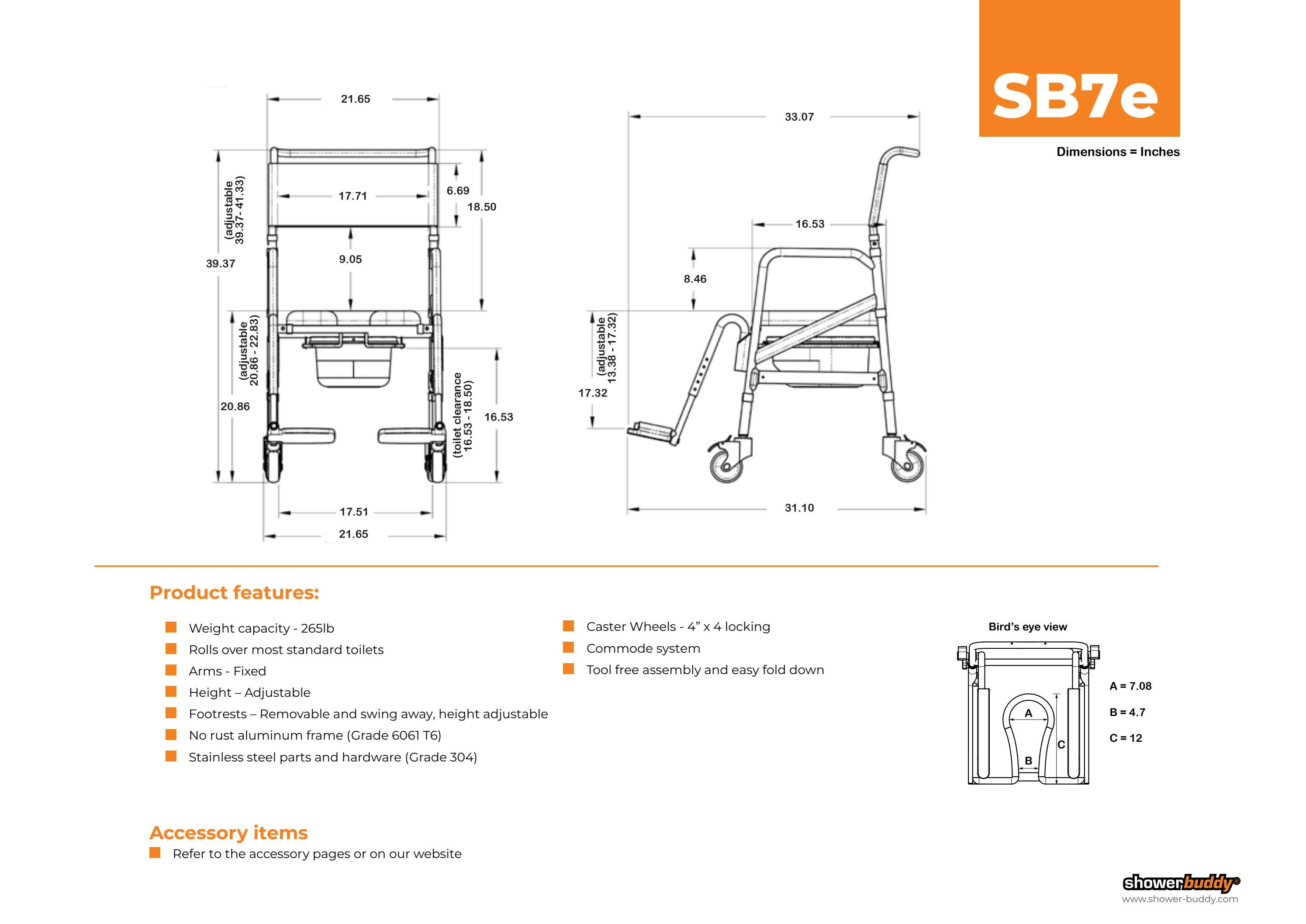 SB7E Folding Shower Chair Dimensions by SolutionBased - Issuu