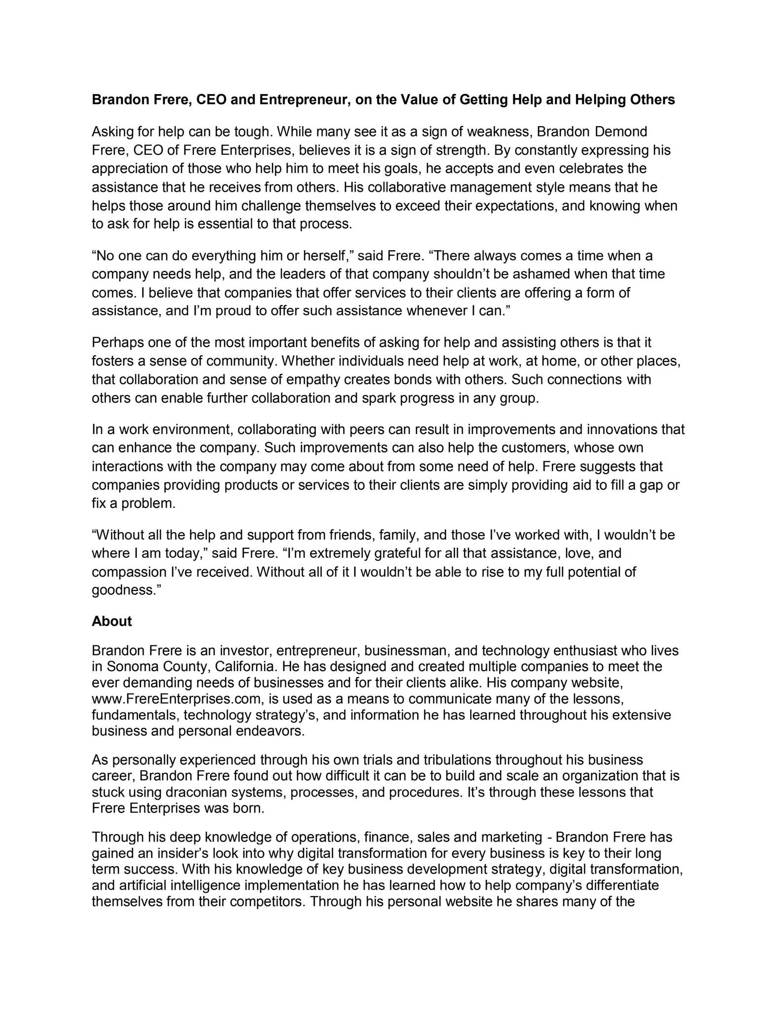 Brandon Frere by Brandon Frere - Issuu