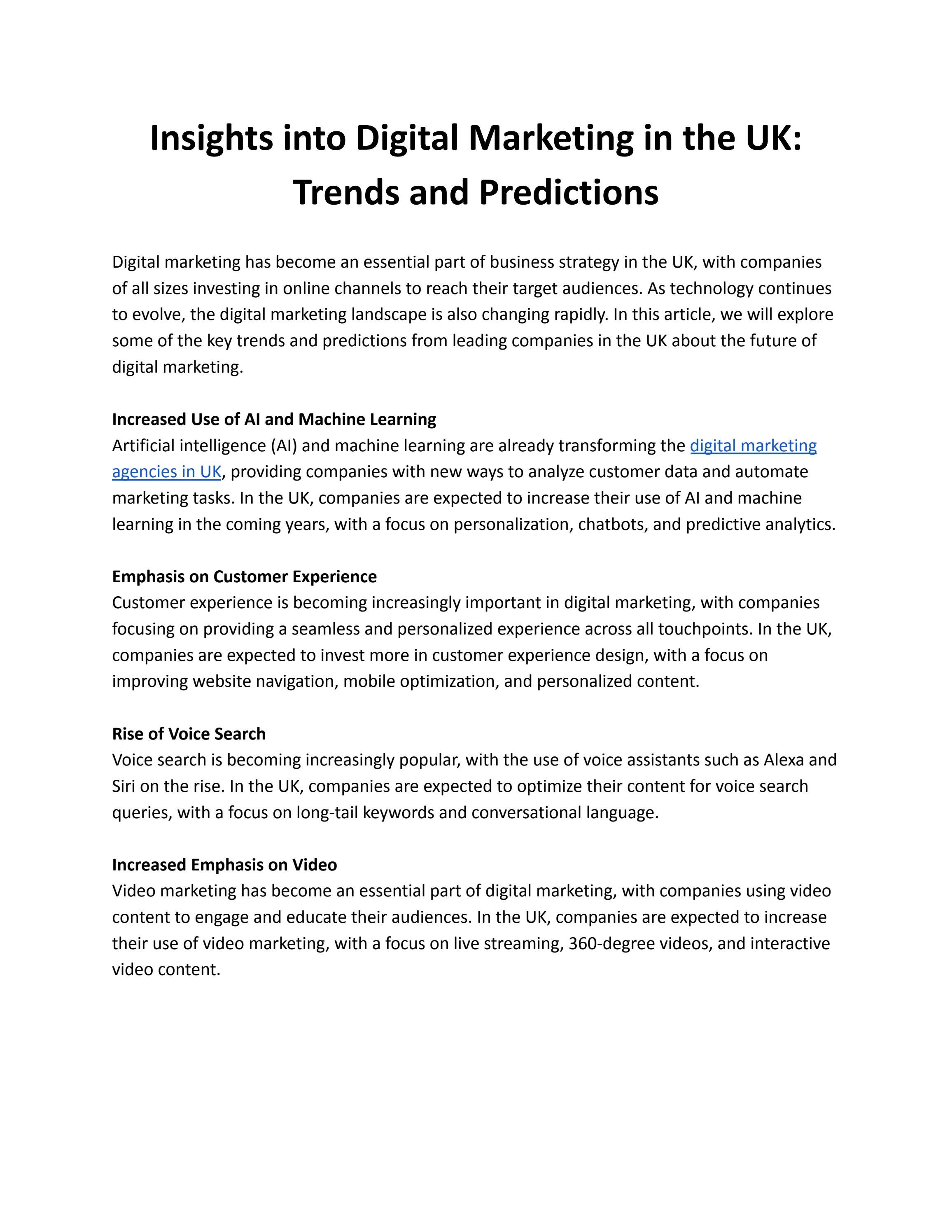 Insights into Digital Marketing in the UK: Trends and Predictions by Matrix Bricks Infotech - Issuu