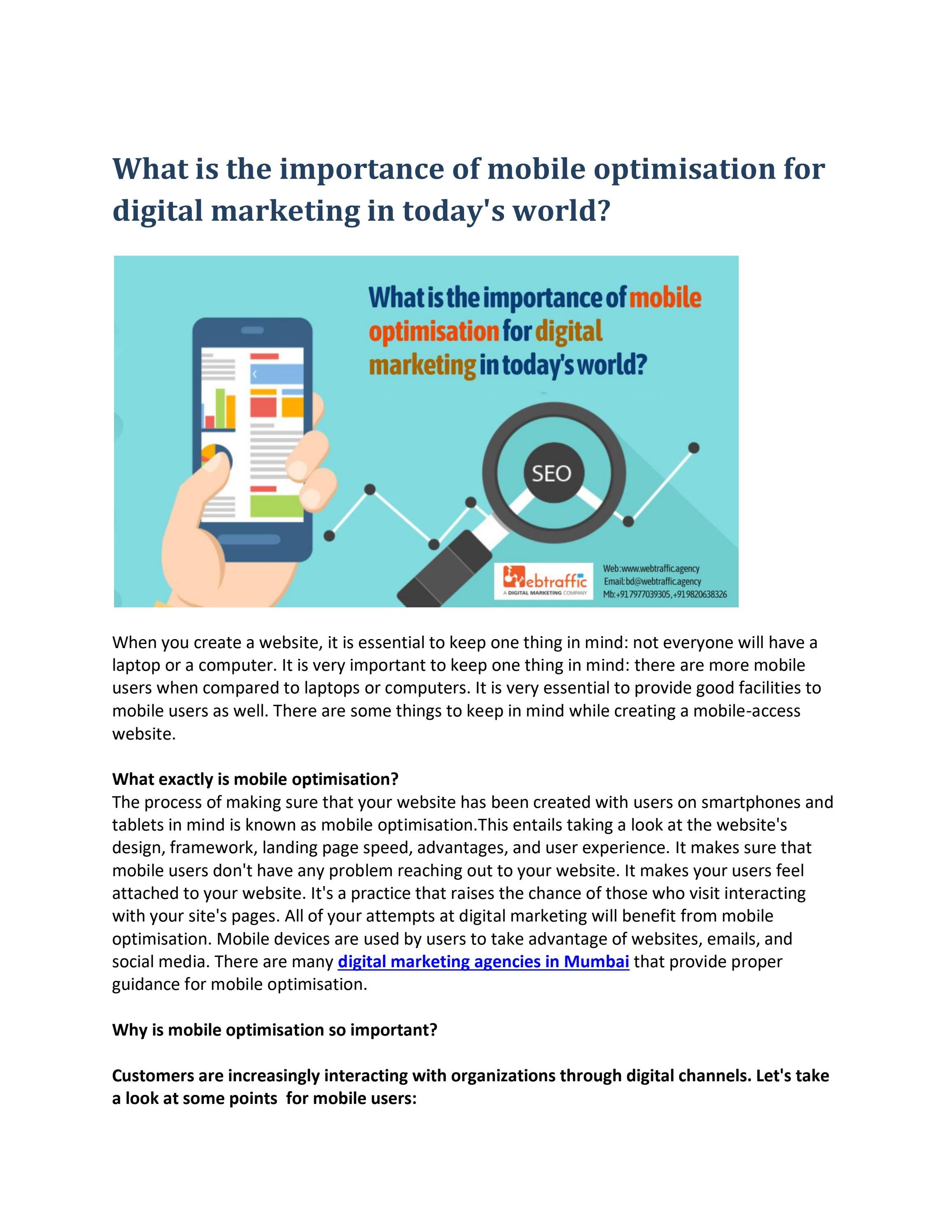What Is The Importance Of Mobile Optimisation For Digital Marketing In what-is-the-importance-of-mobile-optimisation-for-digital-marketing-in