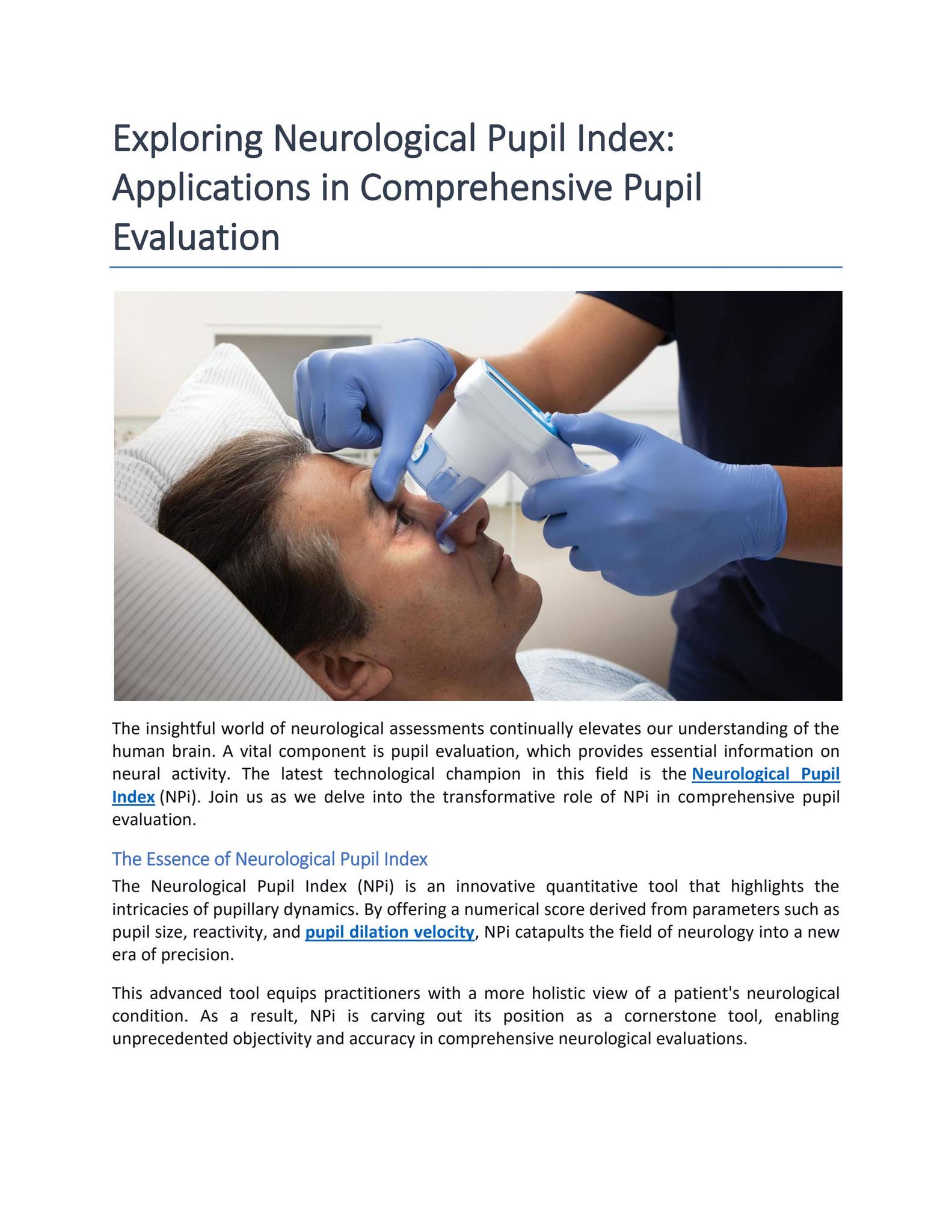 Exploring Neurological Pupil Index: Applications in Comprehensive Pupil ...