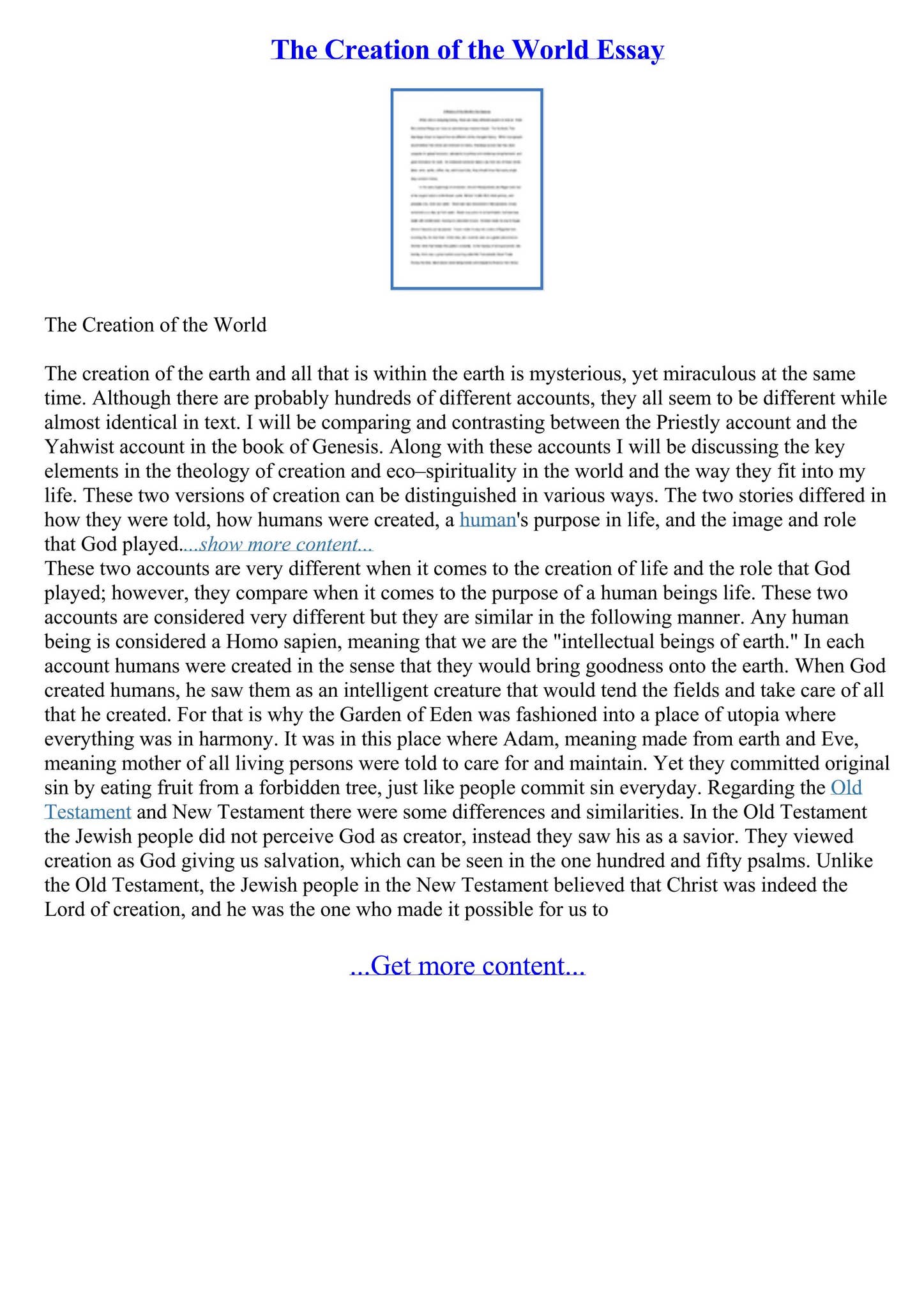Creation Essay by Automatic Essay Writer - Issuu