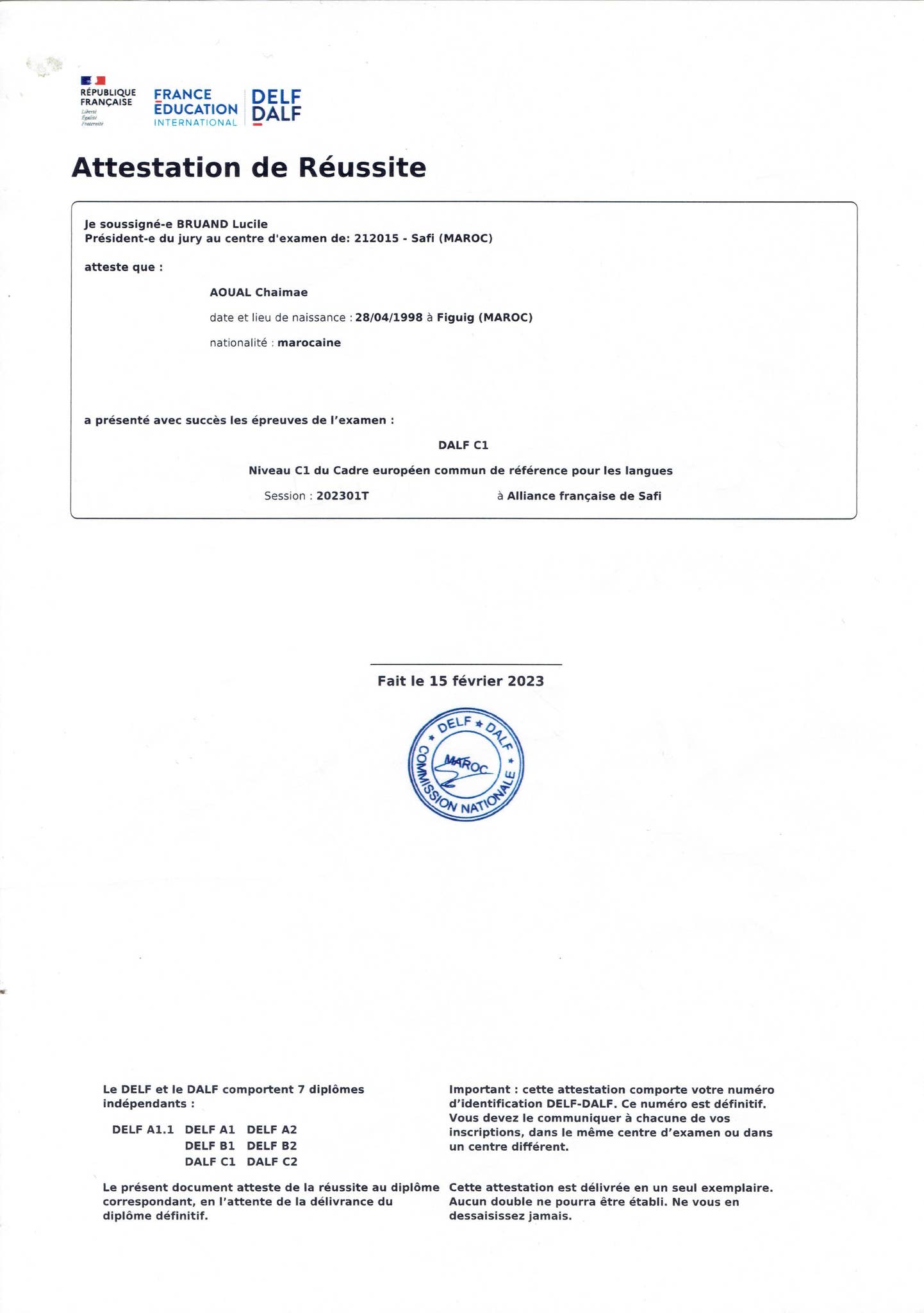 Buy DELF, TCF, TEF, TFI, TCF DAP, DALF, DFP, TCF ANF certificate online ...