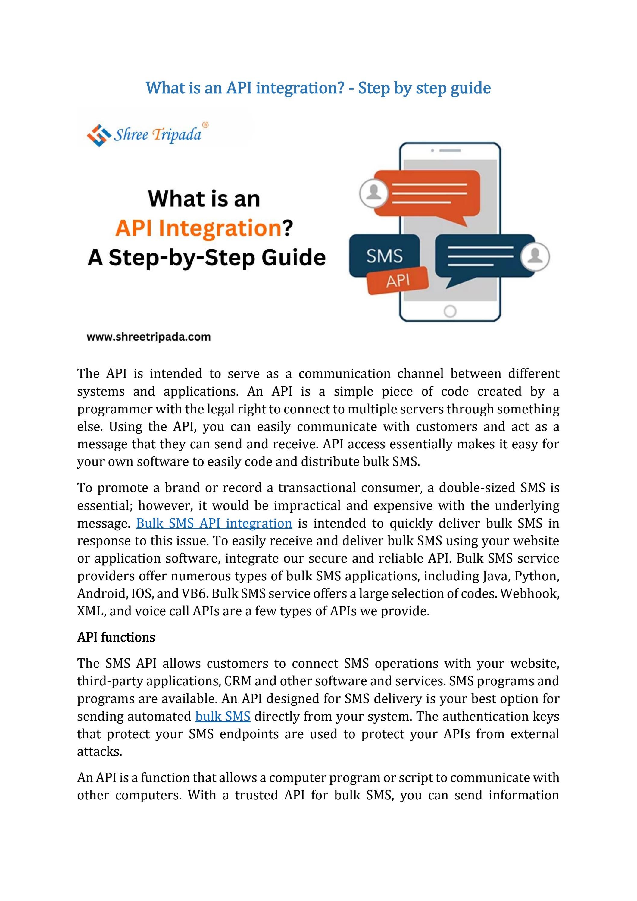 What is an API integration? - Step by step guide by Shree Tripada - Issuu