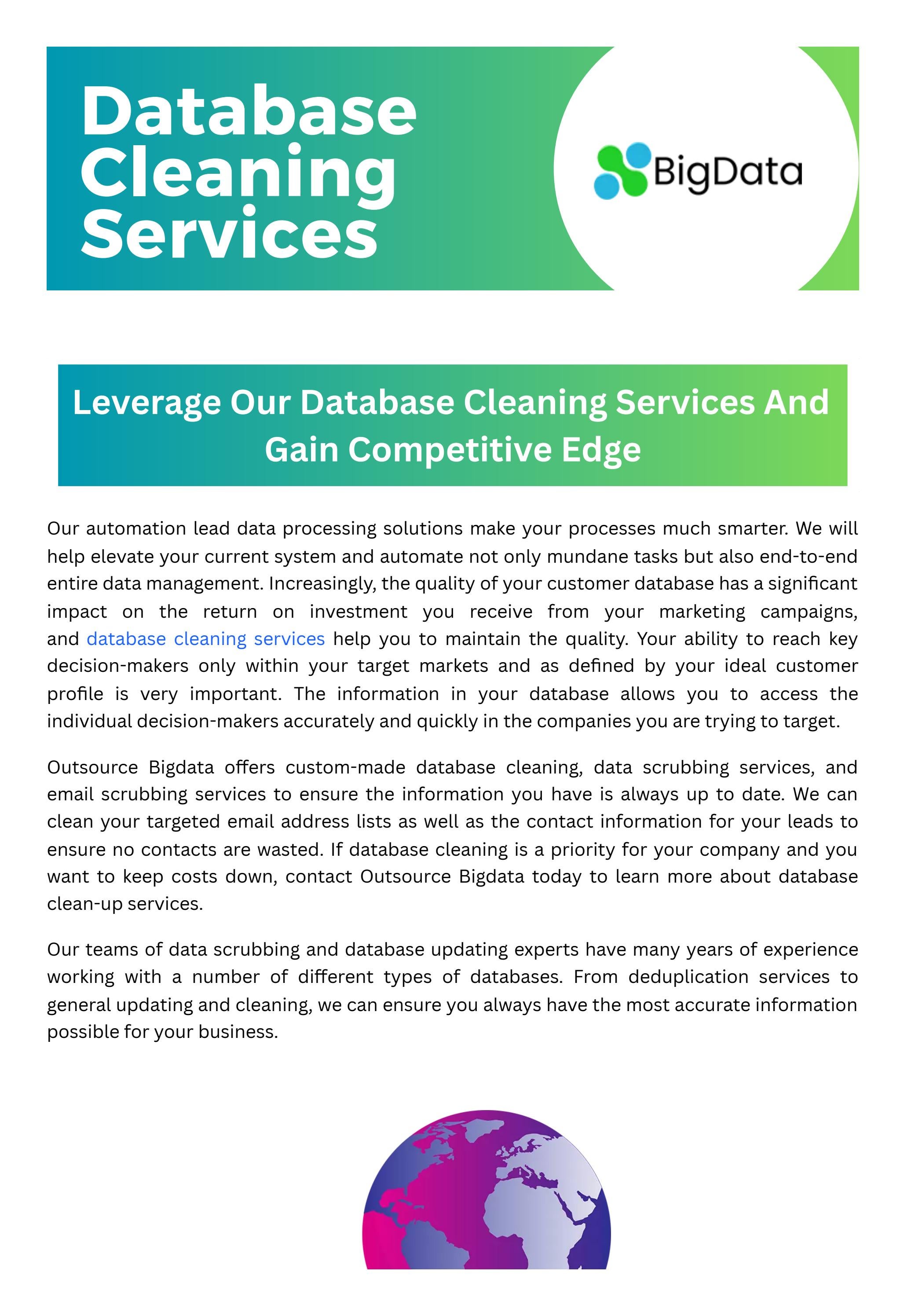 Database cleaning services by AIMLEAP - Outsource Bigdata - Issuu