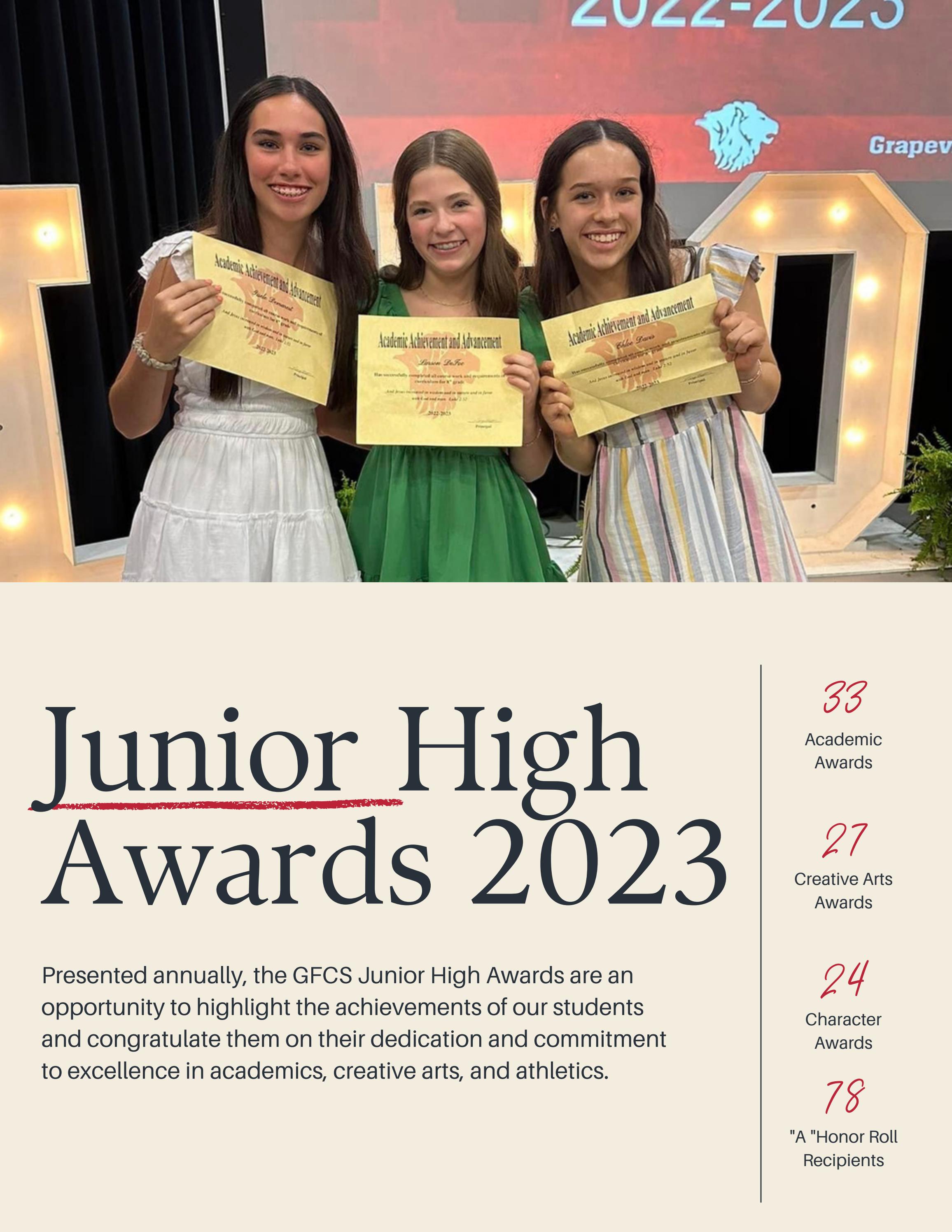 Junior High Awards 2023 by grapevinefaith - Issuu
