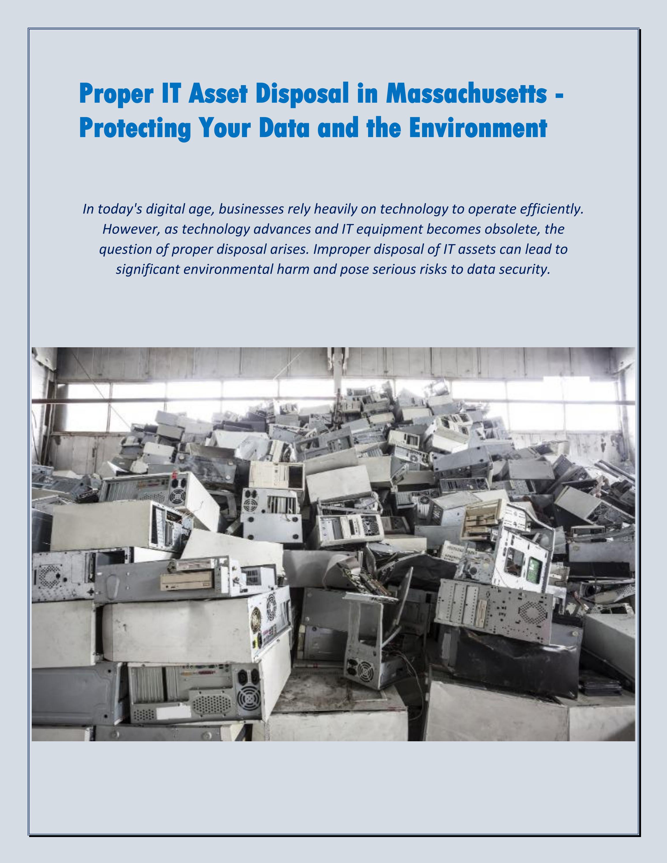 It Asset Disposal In Massachusetts by computer recyclingne - Issuu