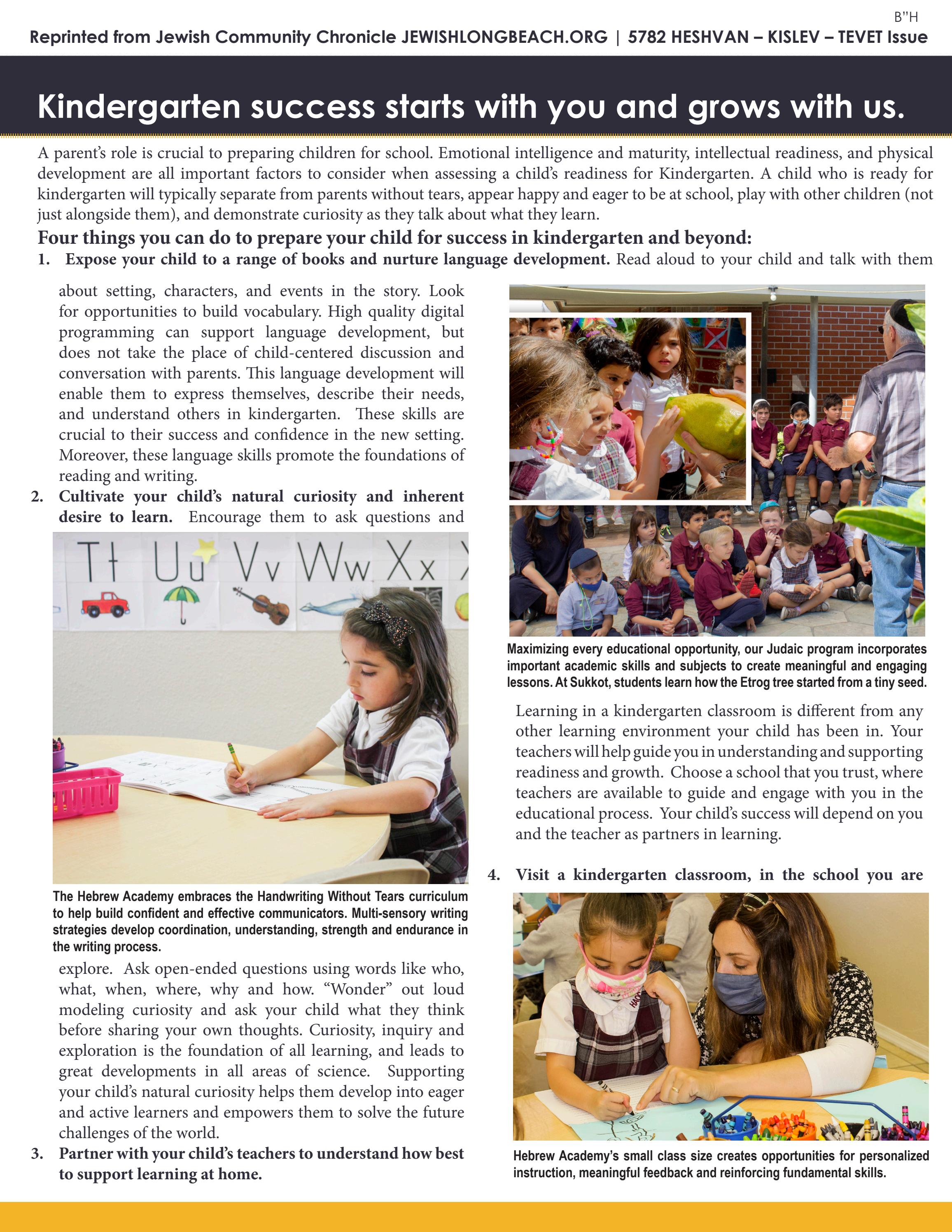 Kindergarten Success Starts with You and Grows with Us: A Guide for ...