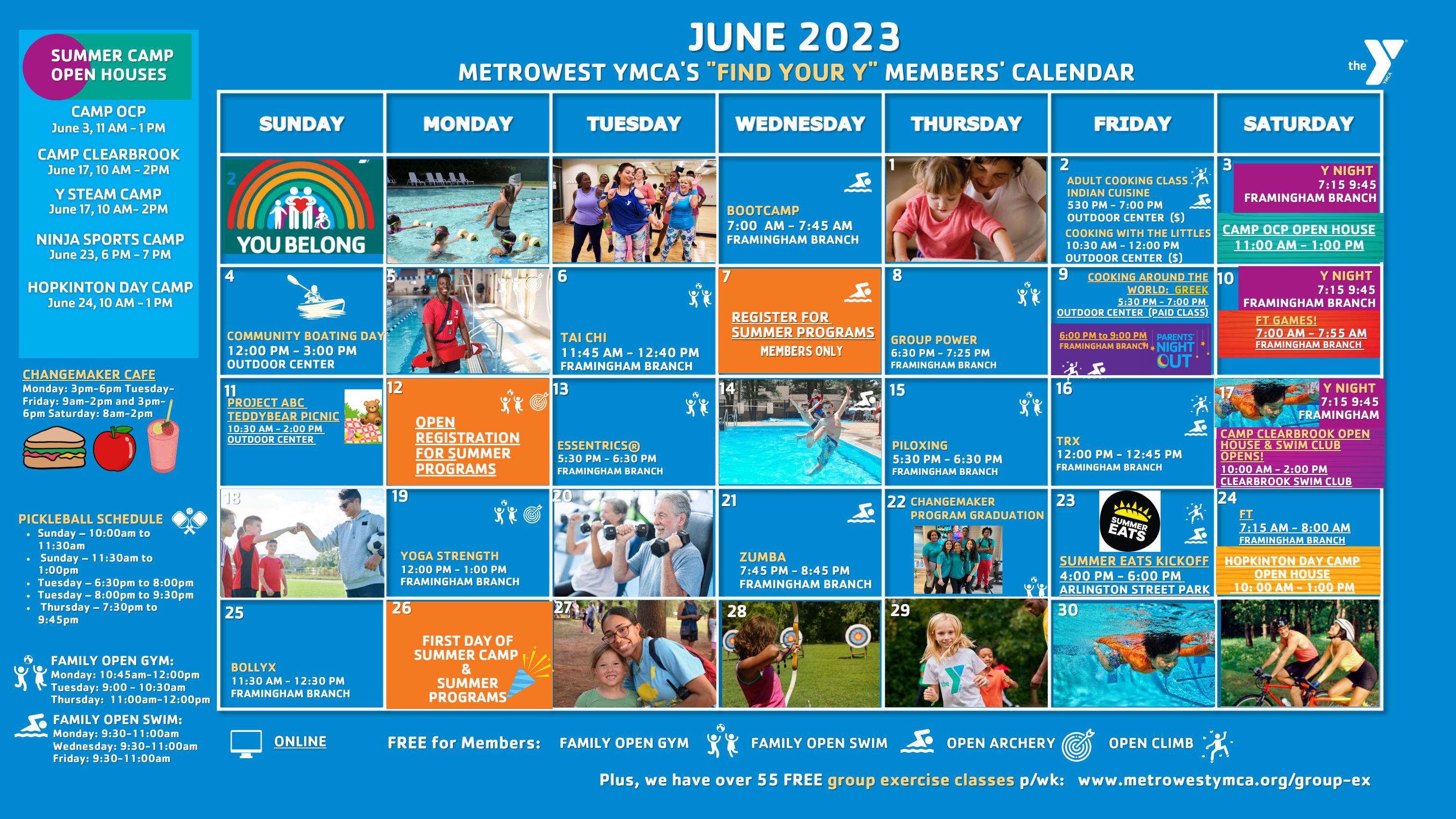 MetroWest YMCA Member Calendar, June 2023 by MetroWest YMCA - Issuu