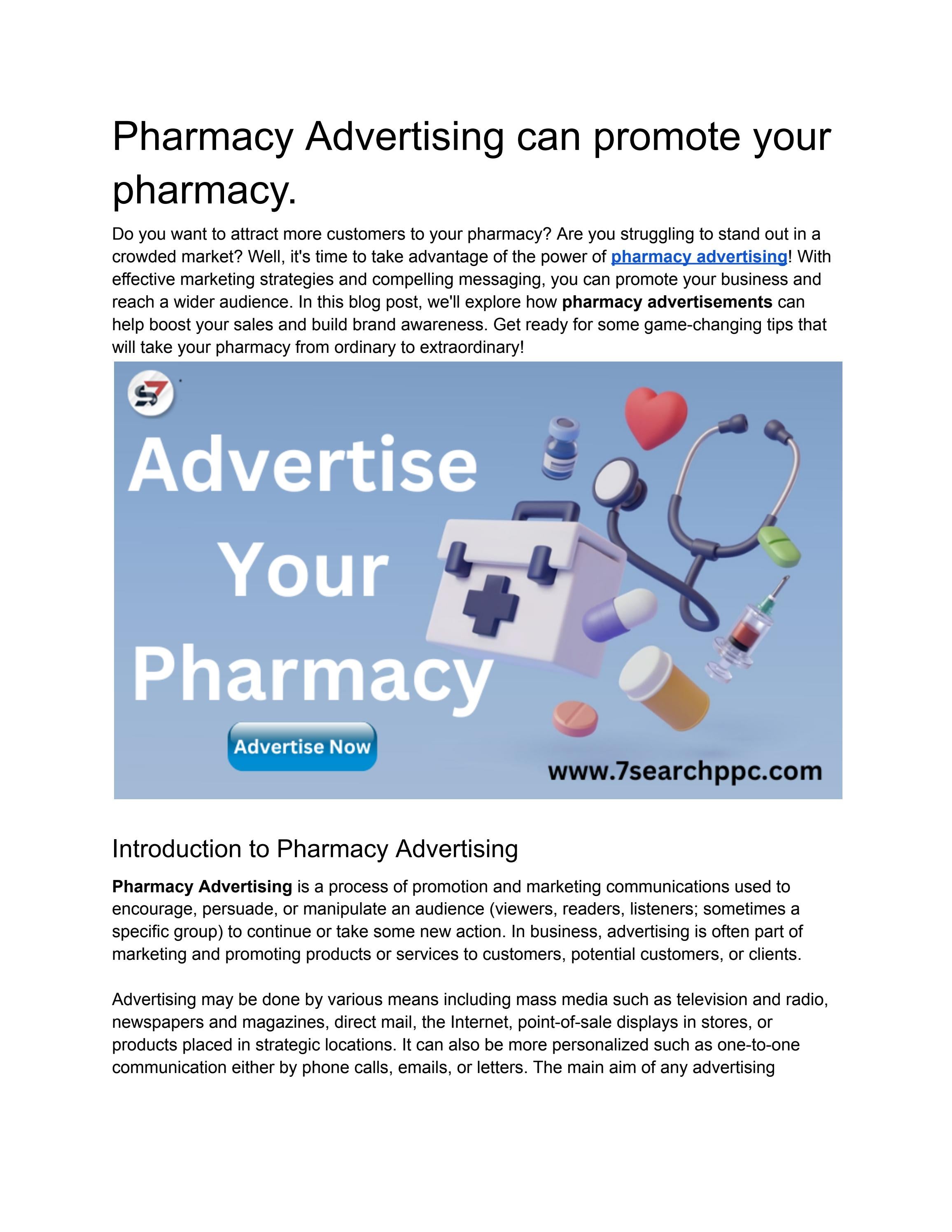 New Pharmacy Marketing
