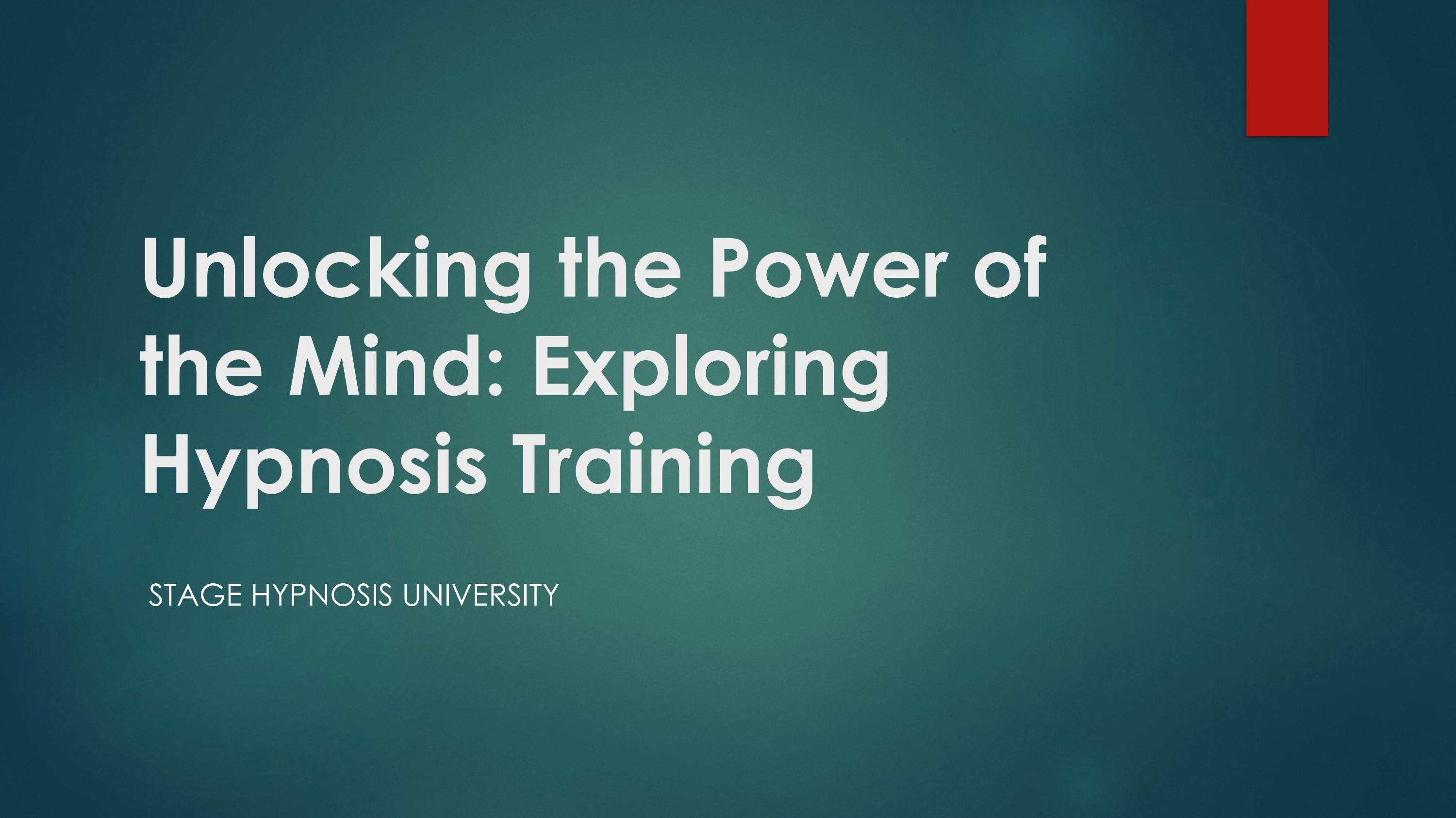 Stage Hypnosis University | Witness the Power of Hypnotic Entertainment ...