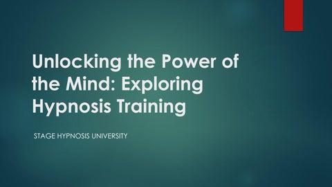 stagehypnosisuniversity Publisher Publications - Issuu