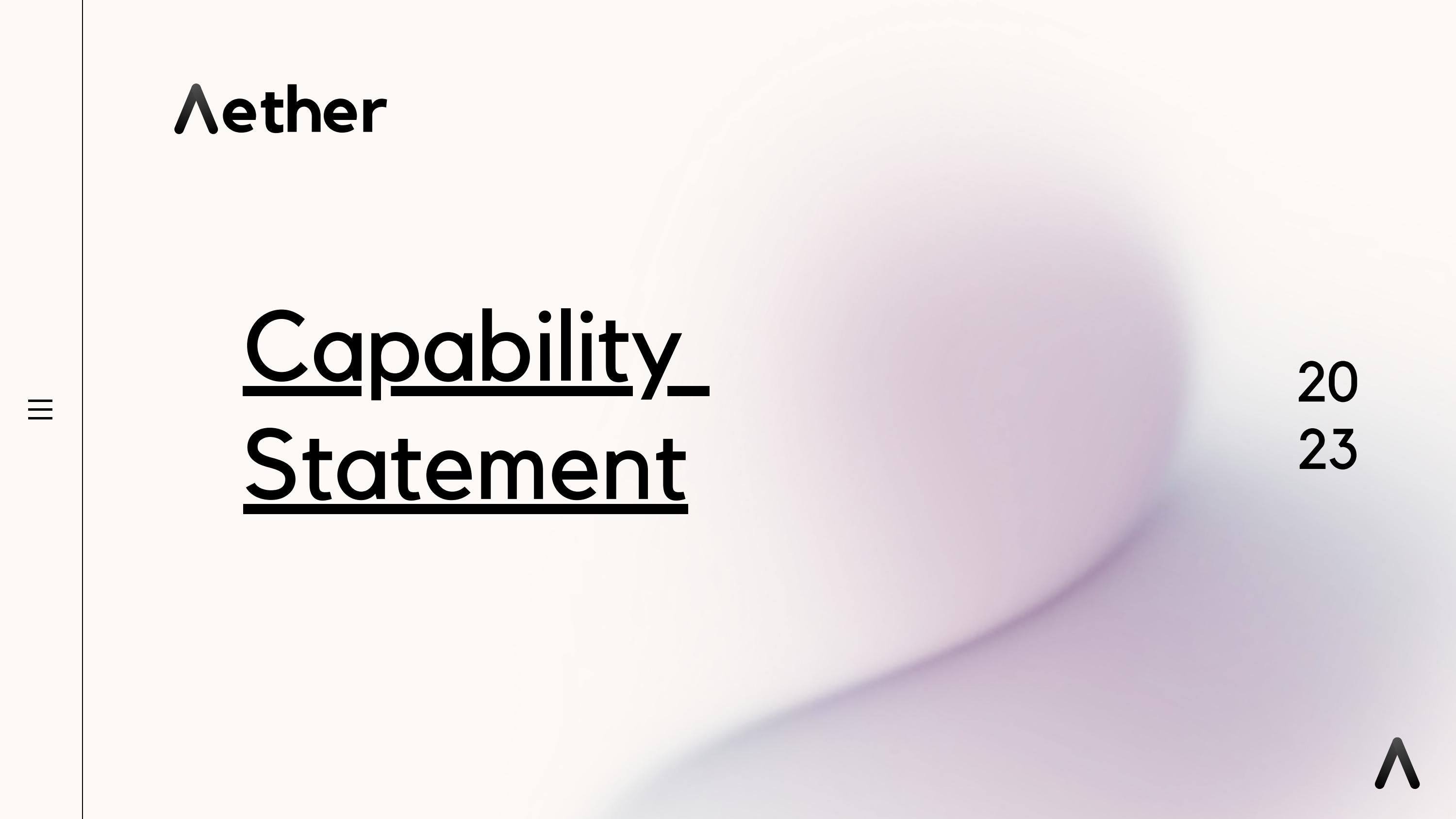 Aether PM - Capability Statement 2023 by aetherpm - Issuu