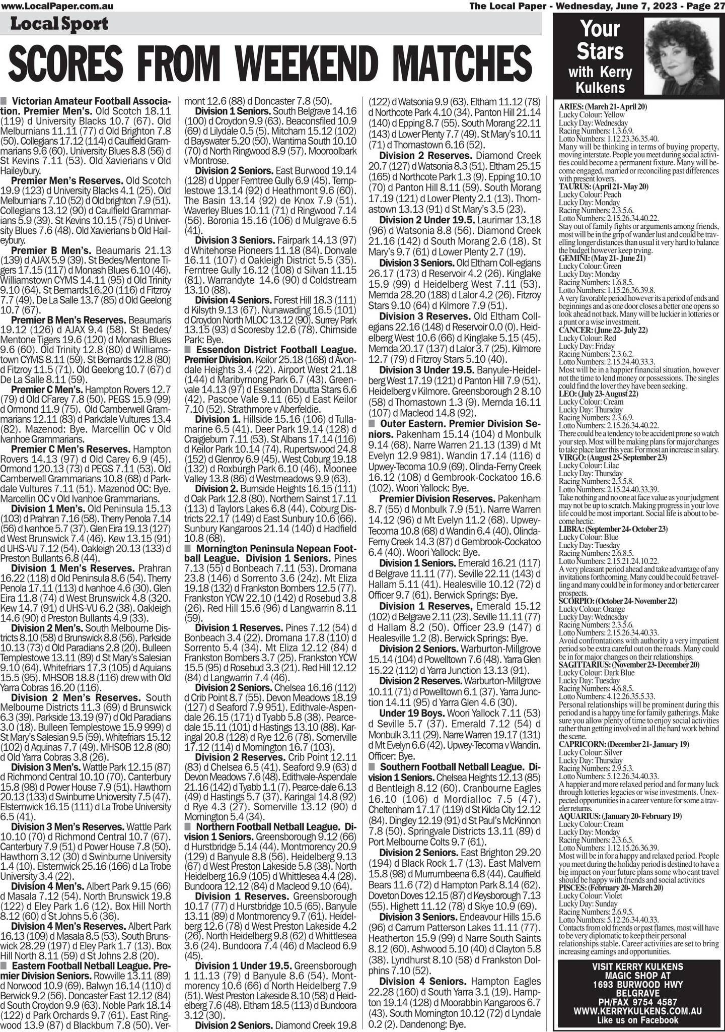 Footy Week. Wed., Jun. 7, 2023 by Ash Long - Issuu