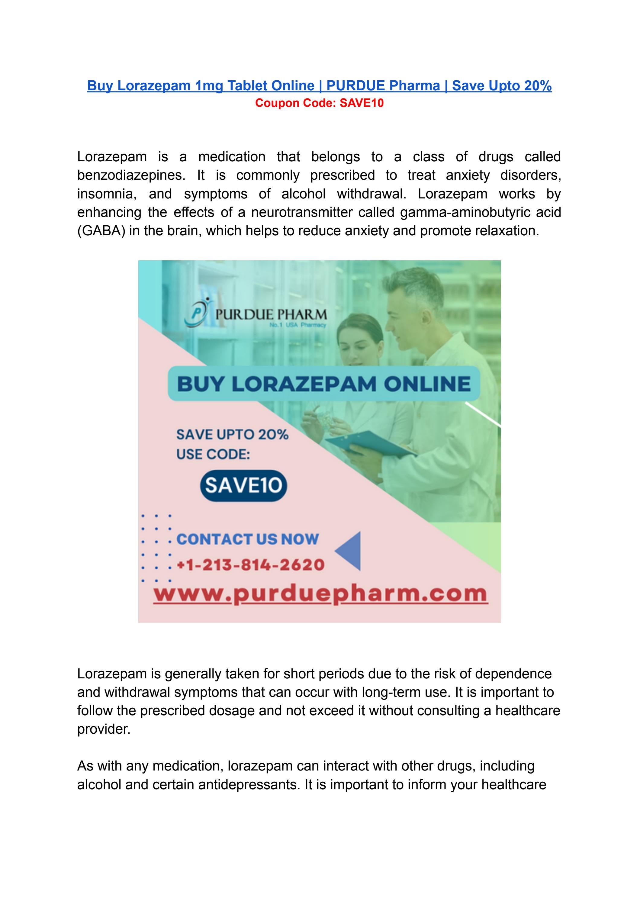 Buy Lorazepam 1mg Tablet Online Save Upto 20 Purduepharm buy-lorazepam-1mg-tablet-online-save-upto-20-purduepharm